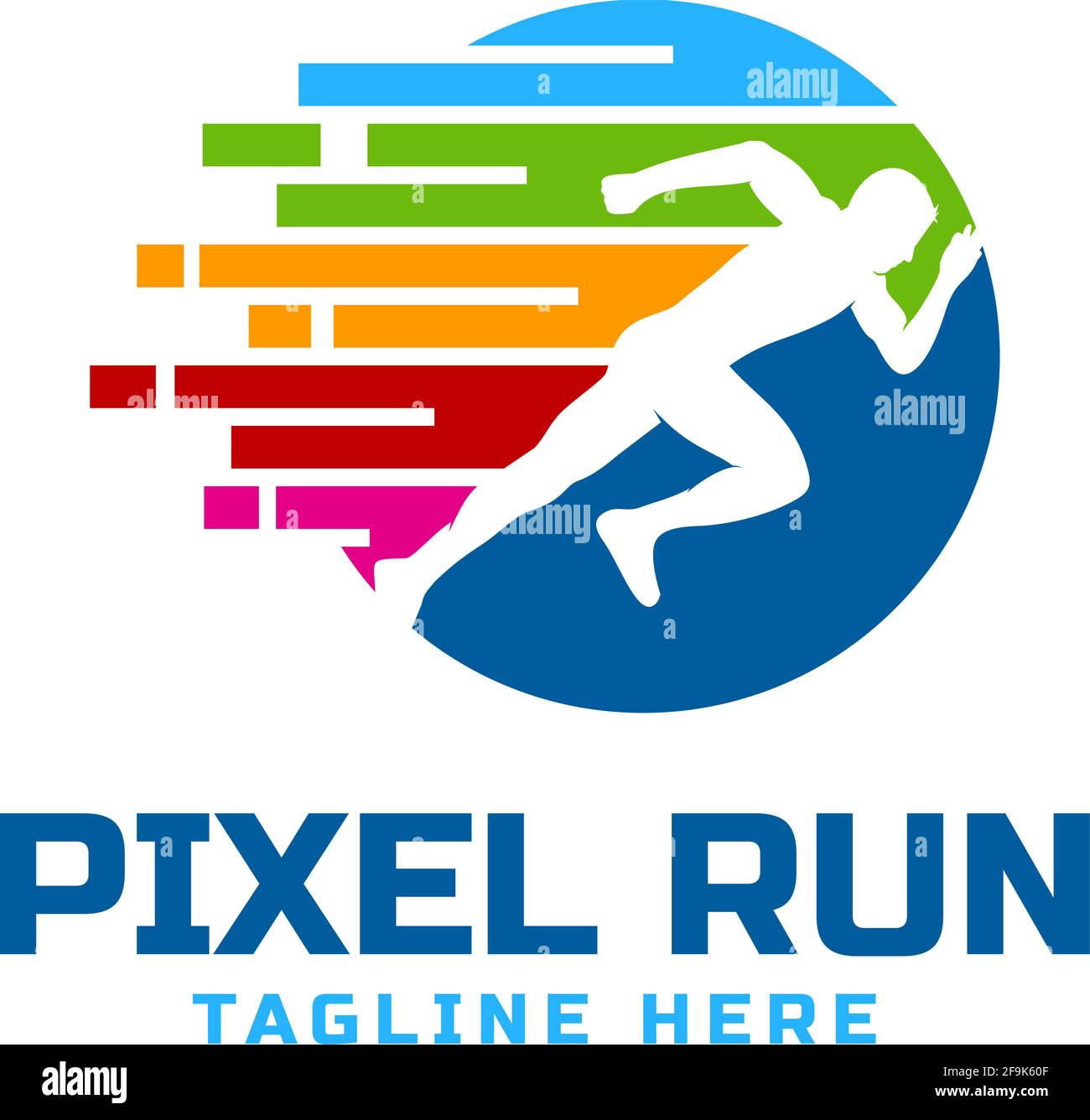 Logo Deisgn Vector Pixel Run Stock Vector Image & Art - Alamy