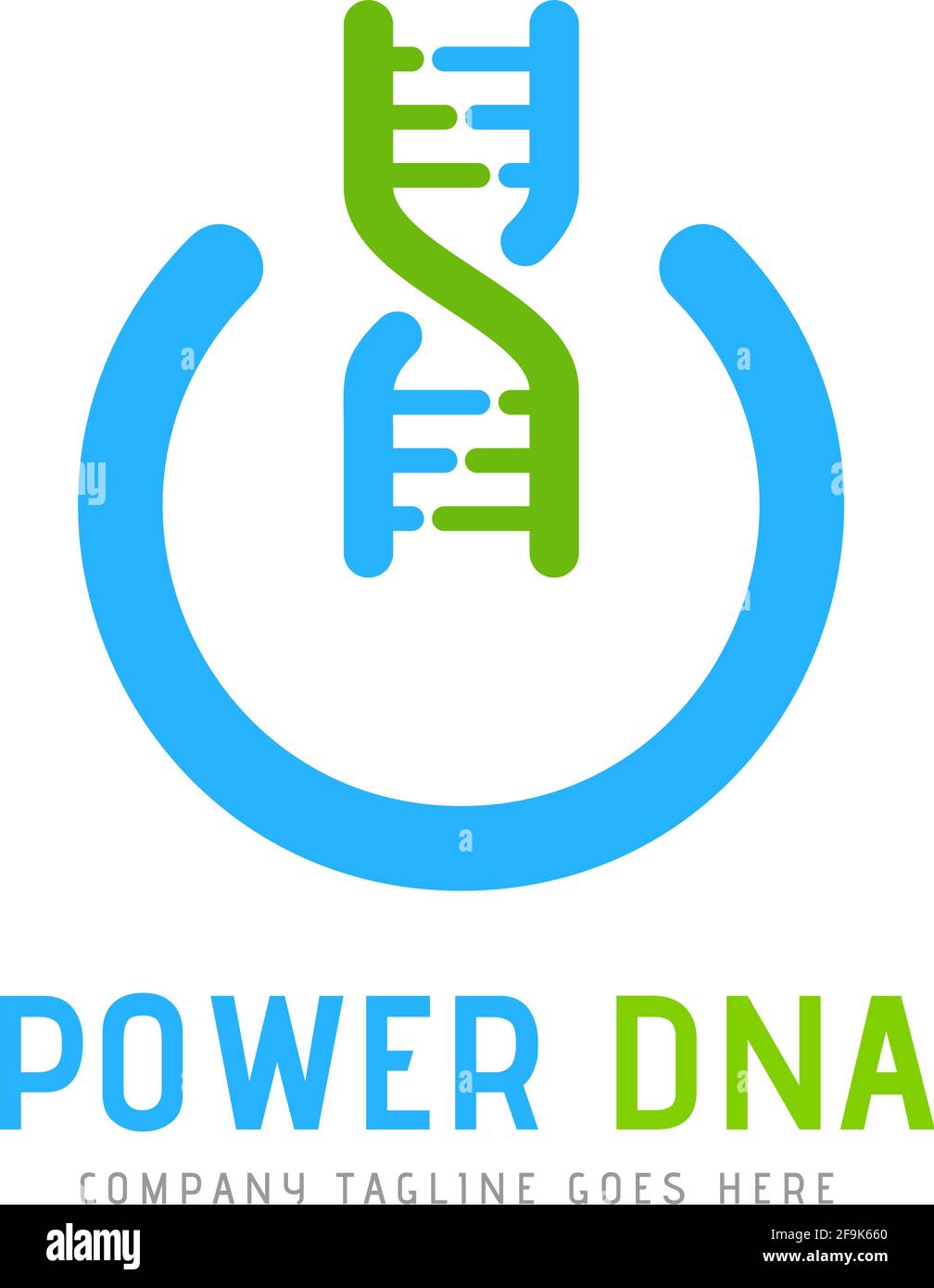 Logo Deisgn Vector Power DNA Stock Vector Image & Art - Alamy