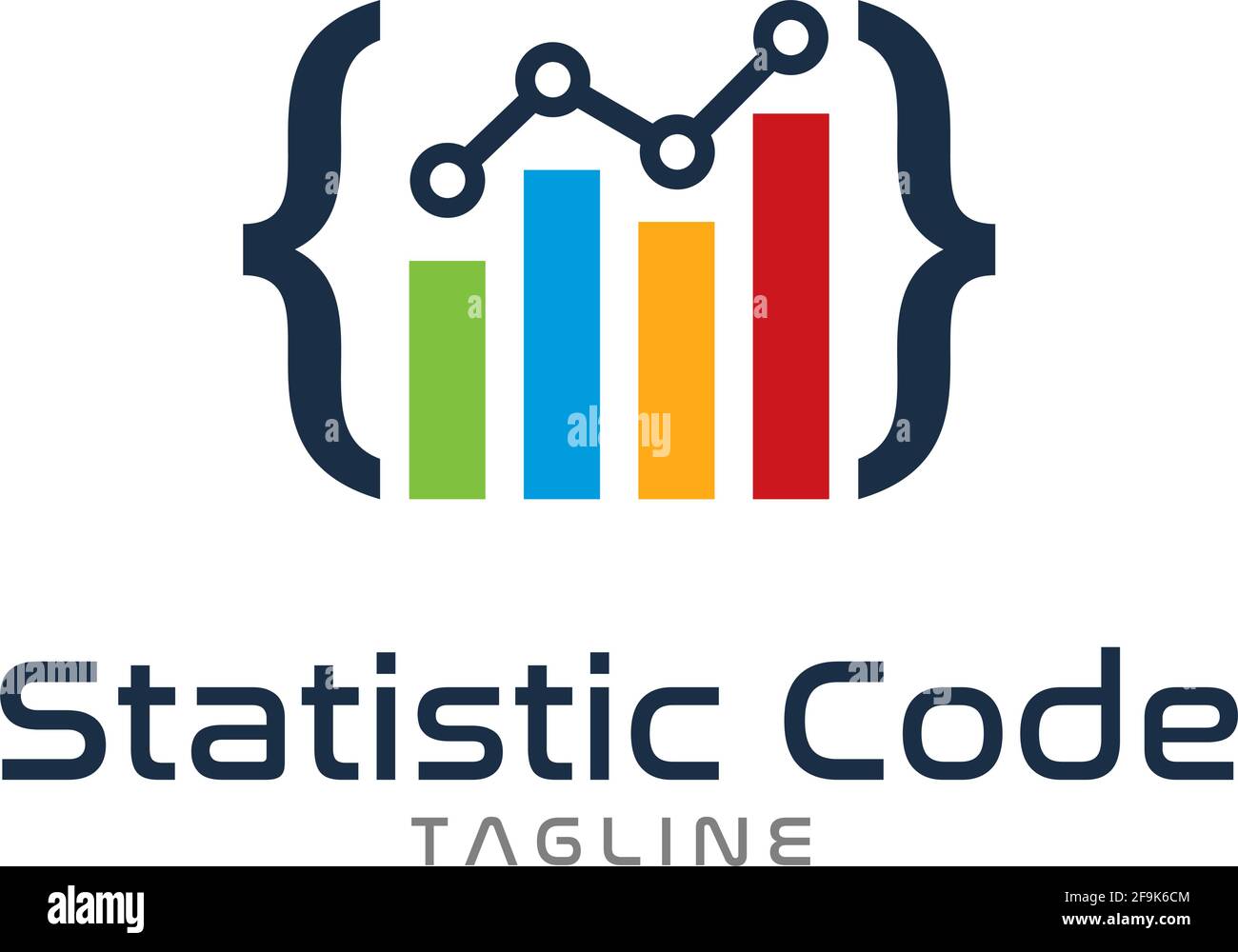Logo Deisgn Vector Statistic Code Stock Vector Image & Art - Alamy