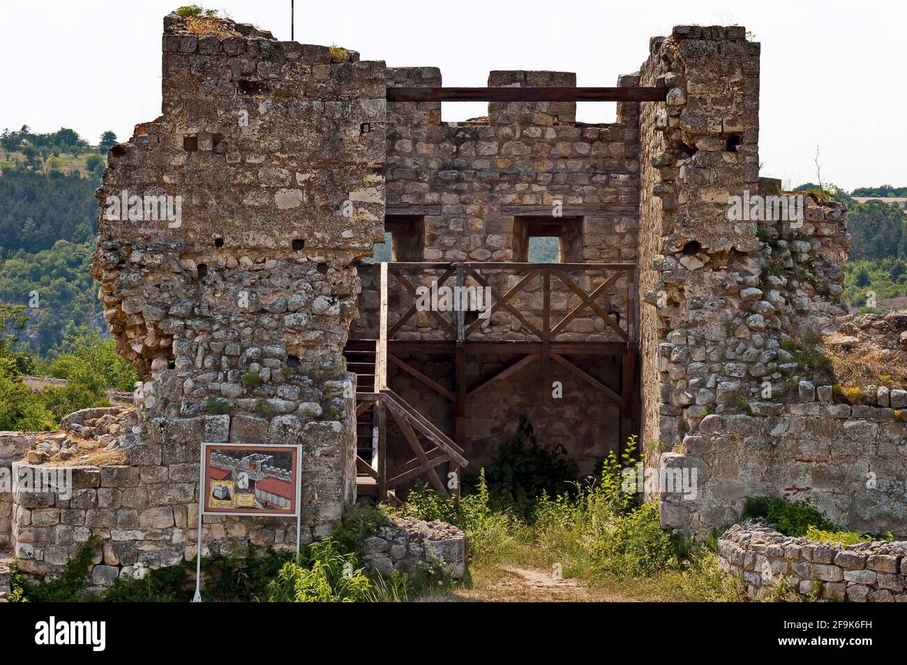 Exterior view of the ruins from Stone fortress tower from of the ...