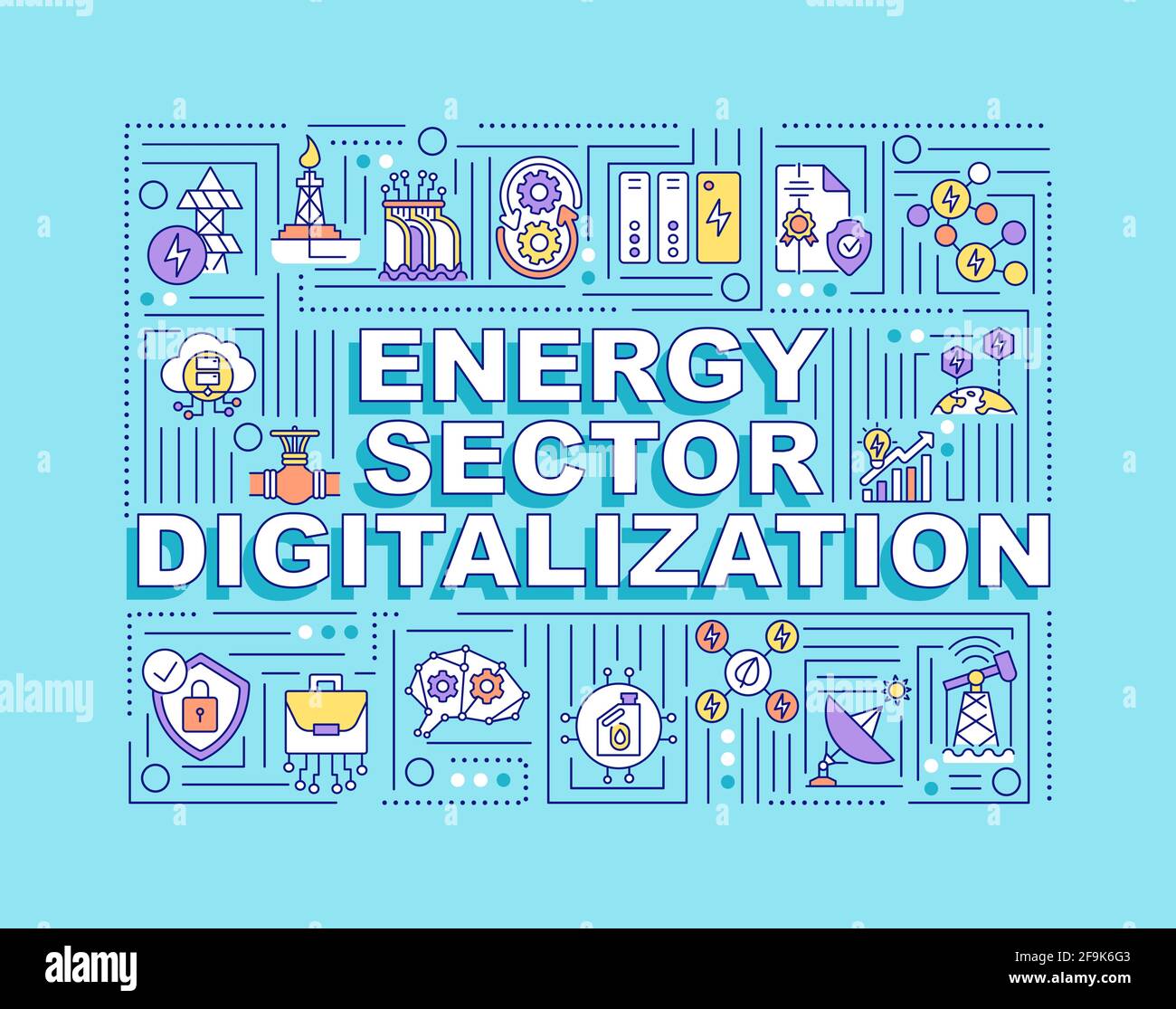 Energy sector digitalization word concepts banner Stock Vector Image & Art - Alamy