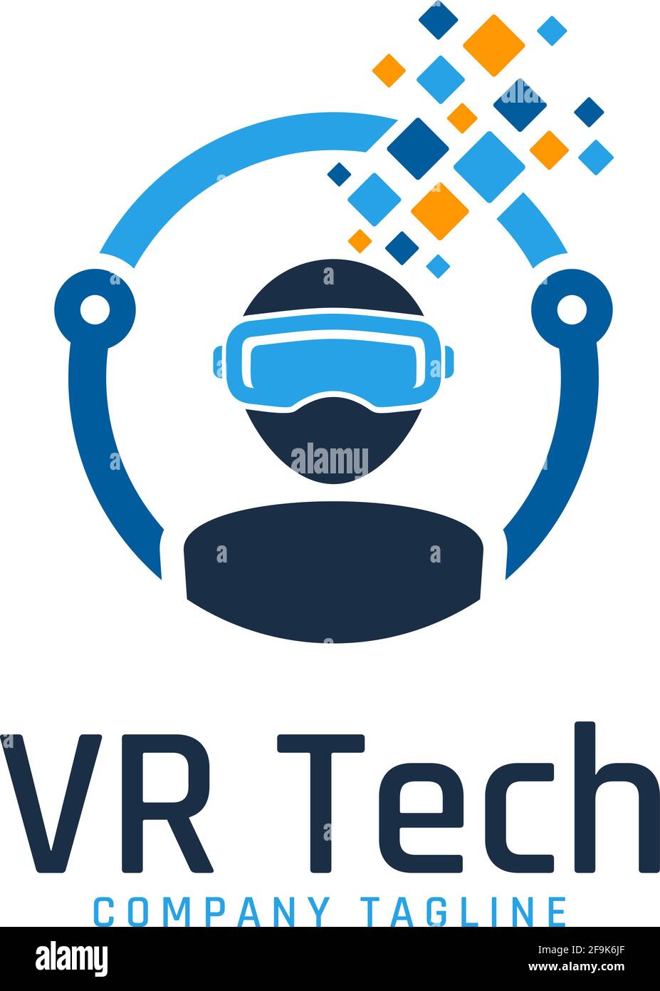 Logo Deisgn Vector VR Tech Stock Vector Image & Art - Alamy