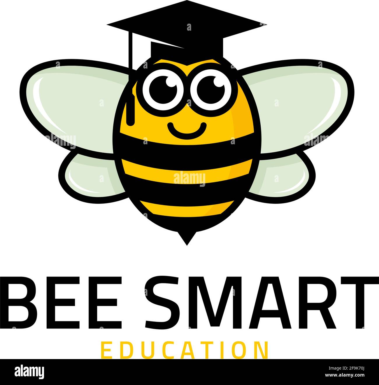 Logo Deisgn Vector Bee Smart Stock Vector Image & Art - Alamy