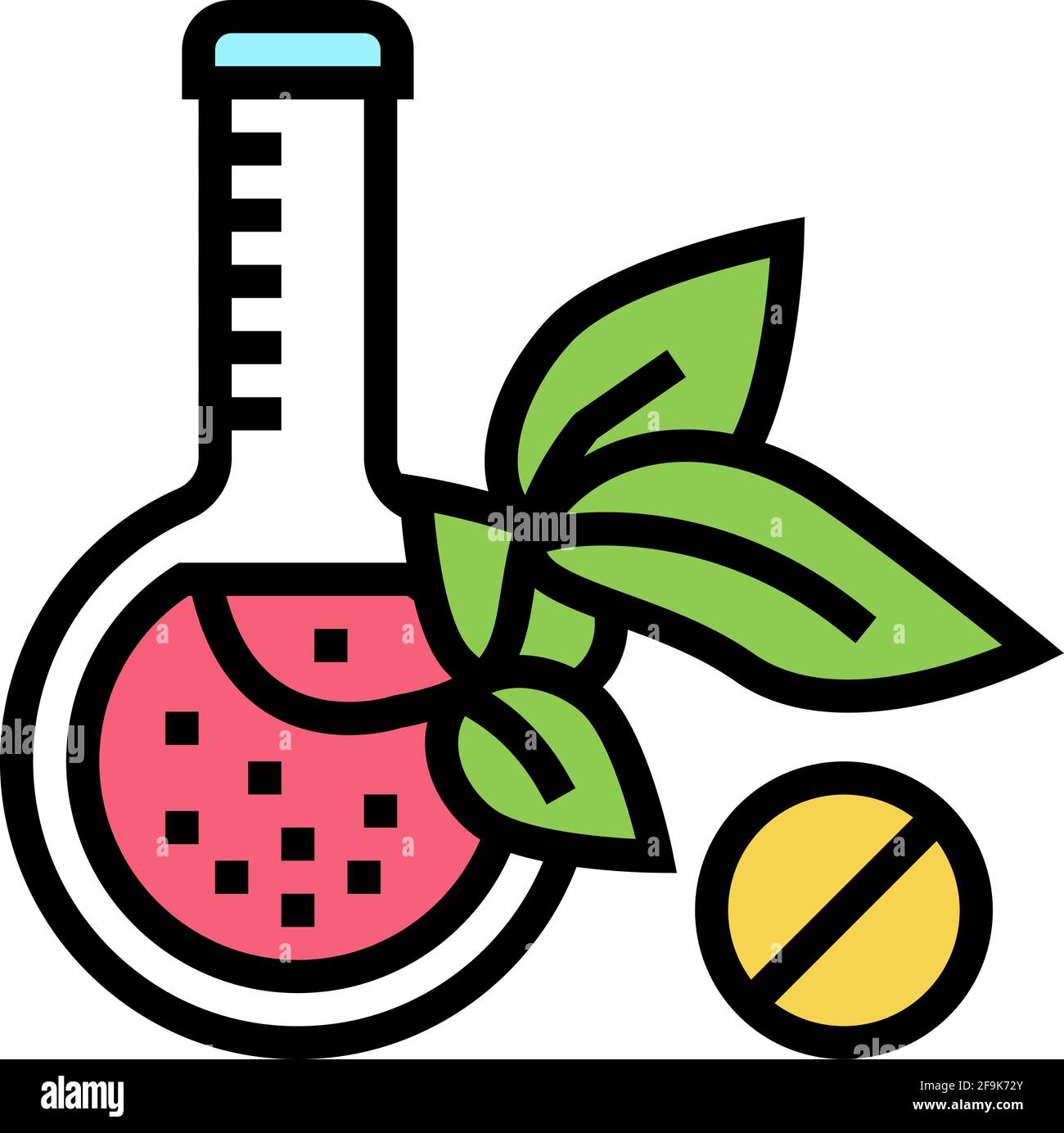 natural homeopathy liquid color icon vector illustration Stock Vector ...