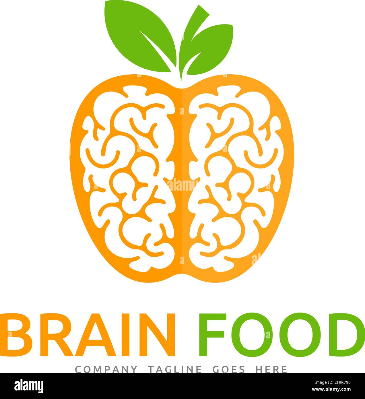 Logo Deisgn Vector Brain Food Stock Vector Image & Art - Alamy