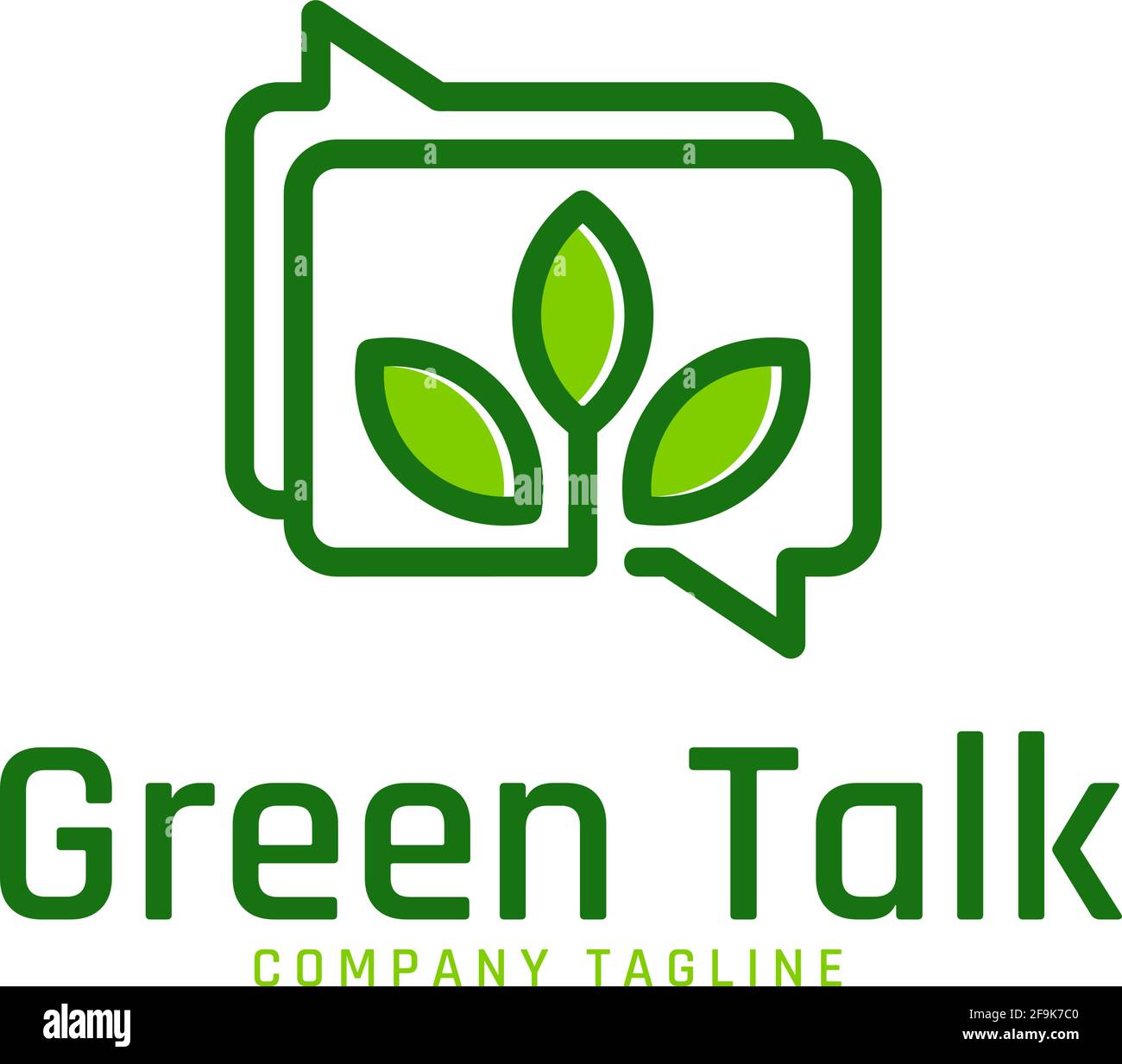 Logo Deisgn Vector Green Talk Stock Vector Image & Art - Alamy