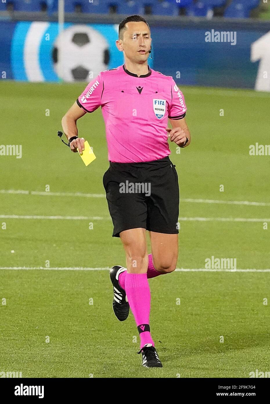 Spanish referee Jose Maria Sanchez Martinez during La Liga match. April ...