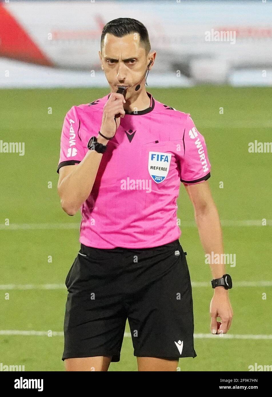 Spanish referee Jose Maria Sanchez Martinez during La Liga match. April ...