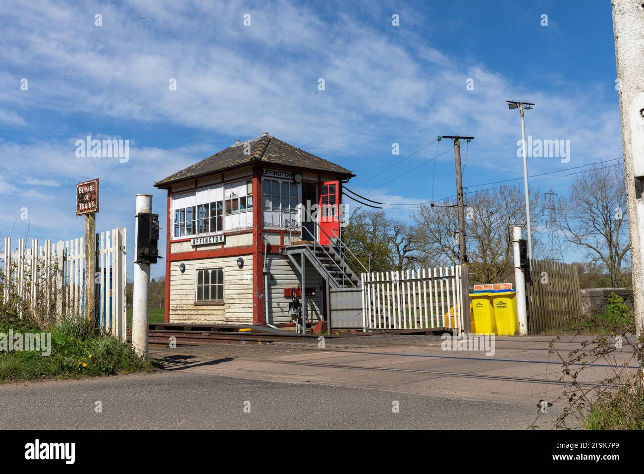 Uffington signal box, Uffington, Stamford, Lincolnshire, England Stock ...