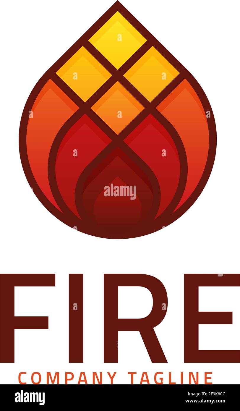 Fire icon linear vector Cut Out Stock Images & Pictures - Alamy