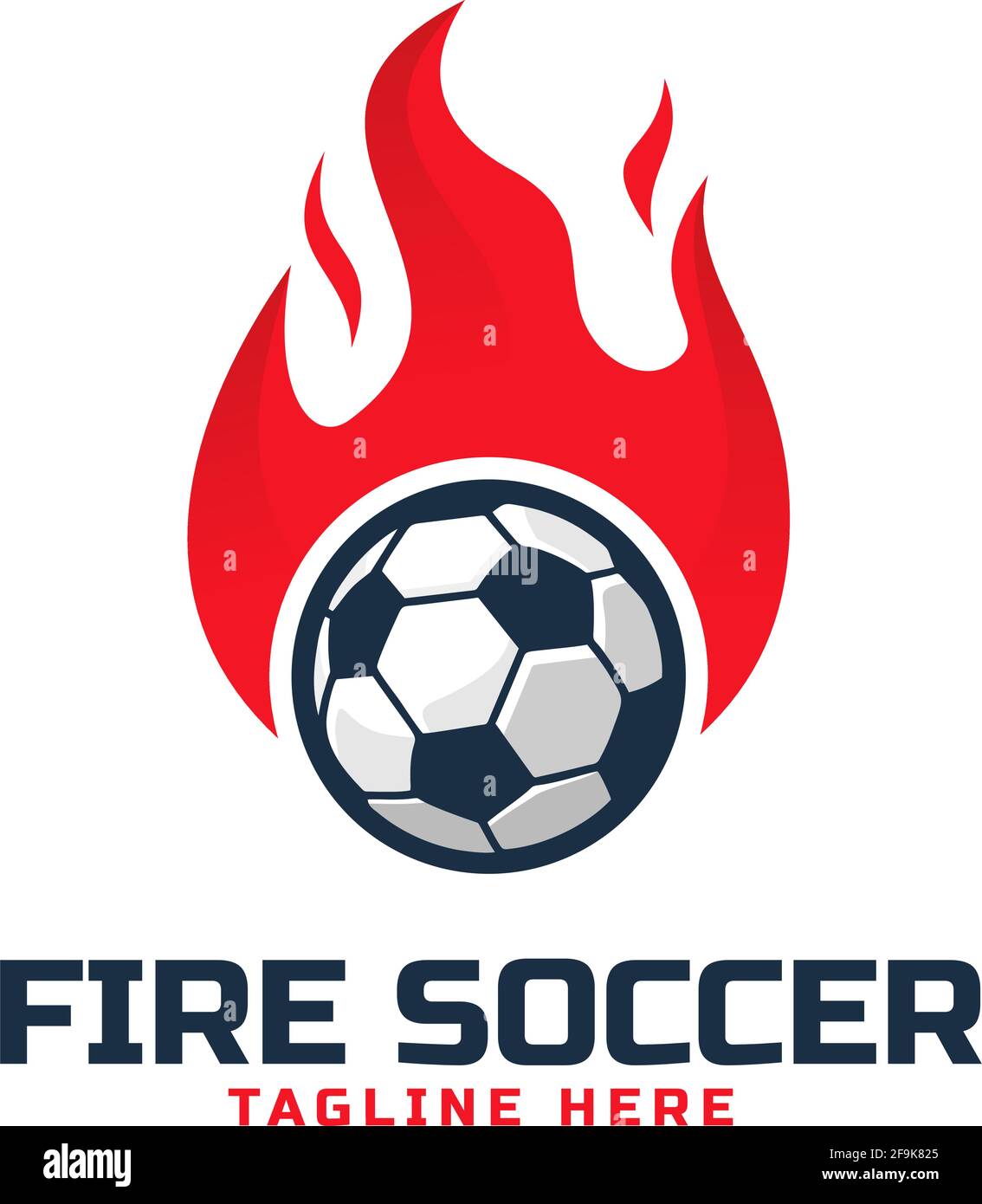 Logo Deisgn Vector Fire Soccer Stock Vector Image & Art - Alamy
