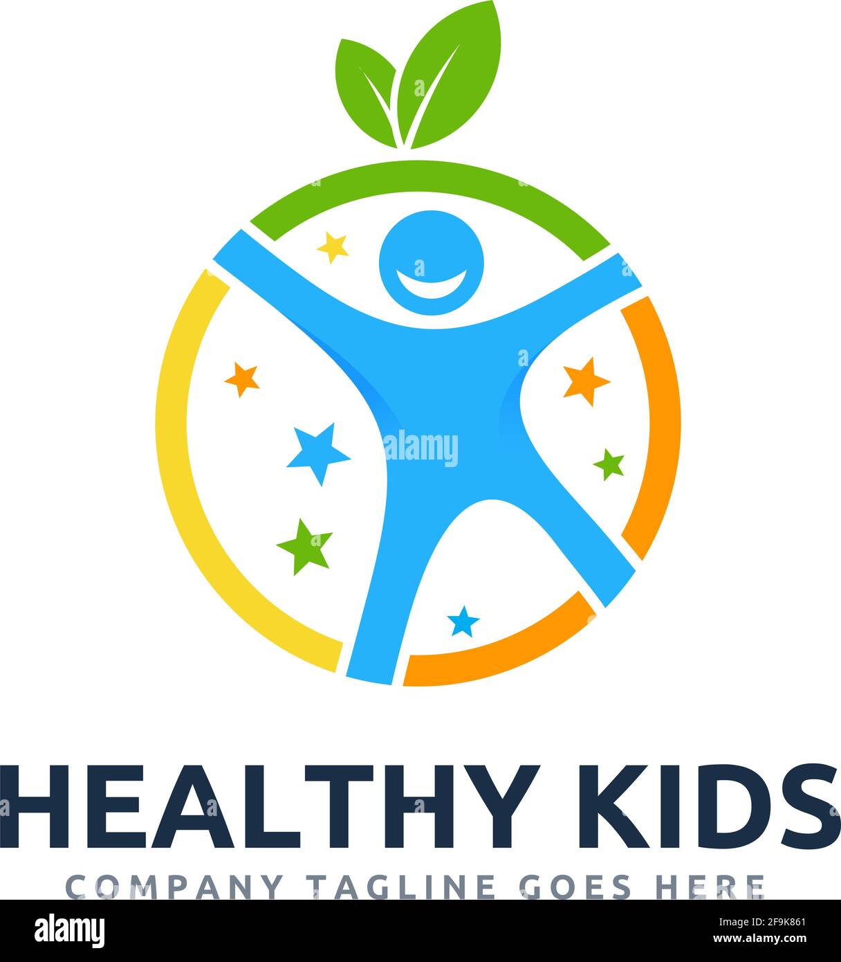 Logo Deisgn Vector healty kids Stock Vector Image & Art - Alamy
