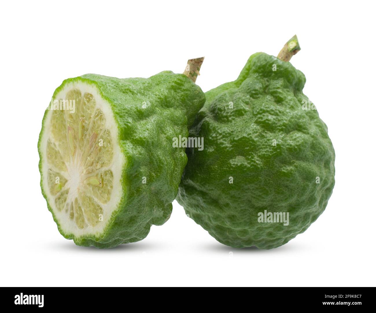 Single object of Bergamot fruit isolated on white background Stock ...