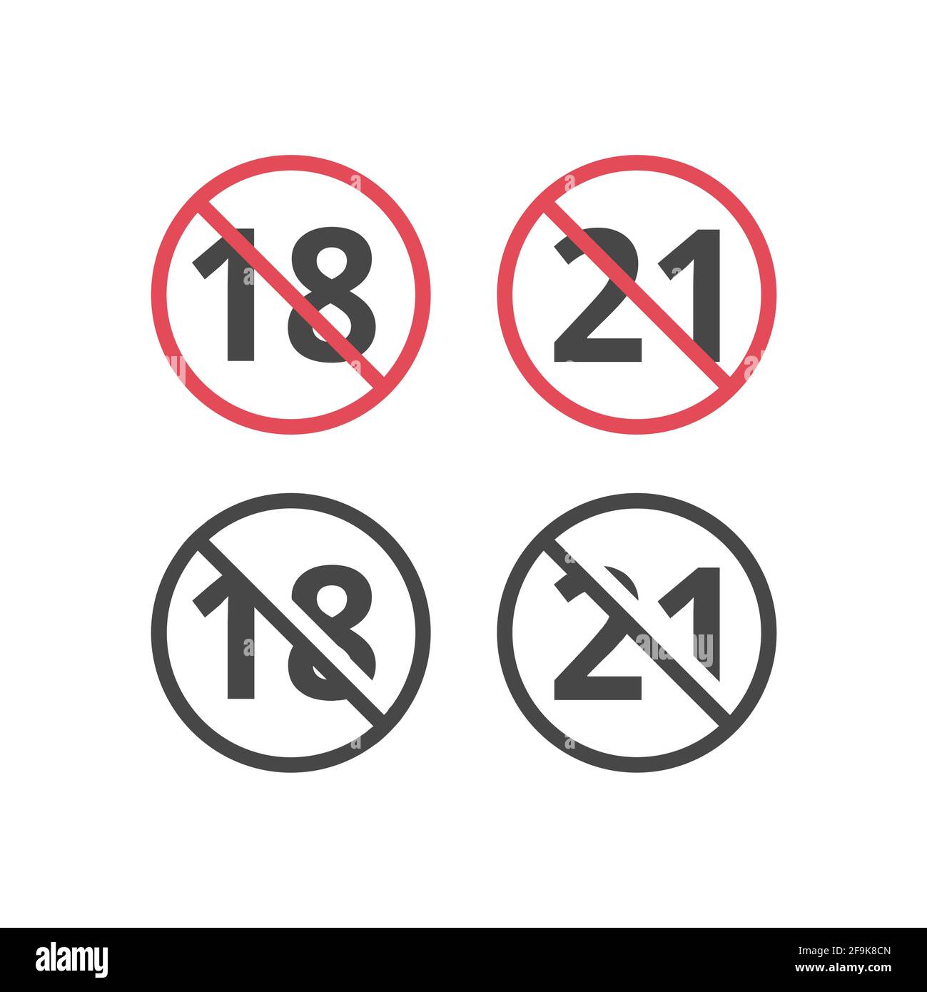 No under 18 sign' Stock Vector Images - Alamy