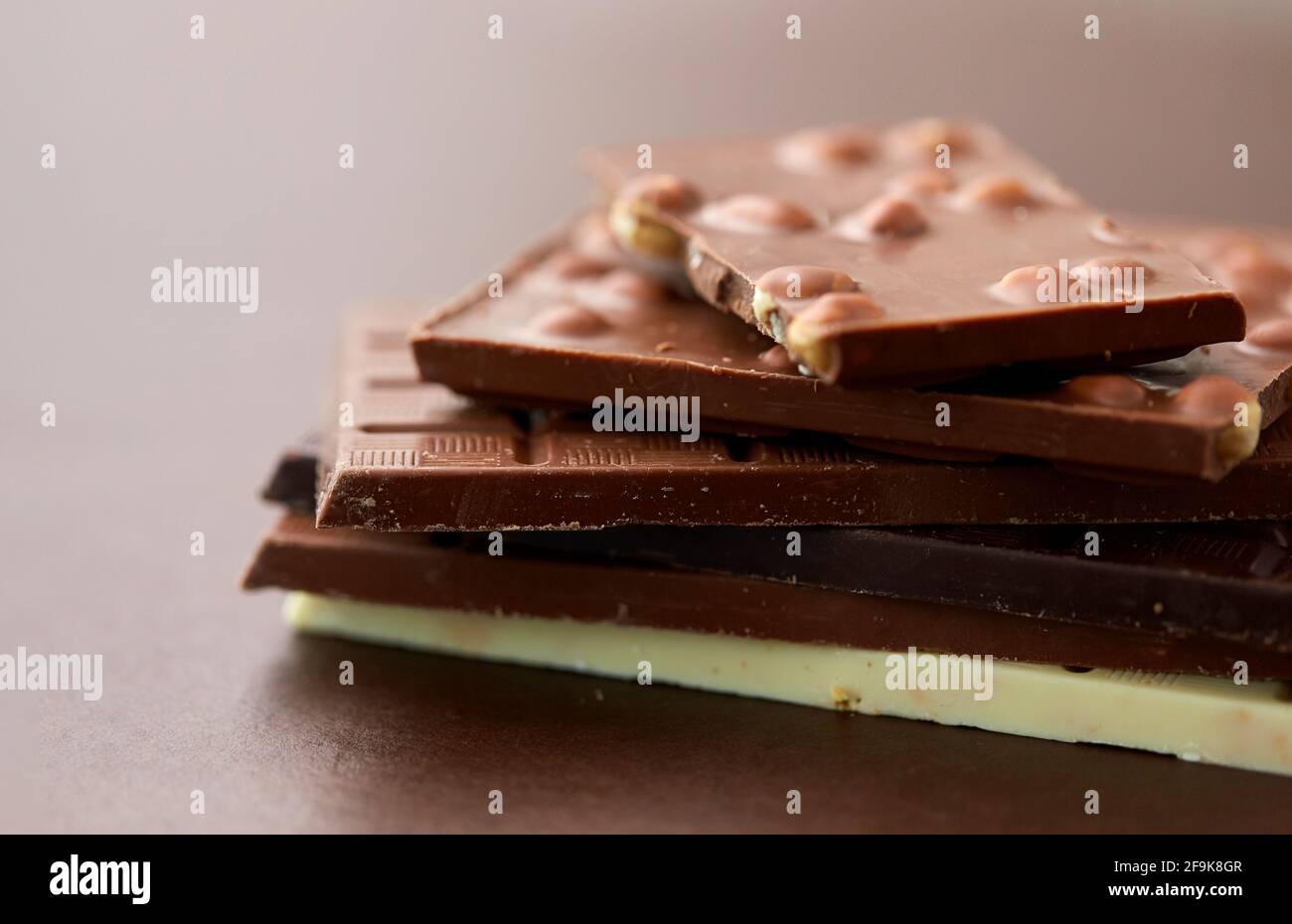Different chocolate bars white hi-res stock photography and images - Alamy