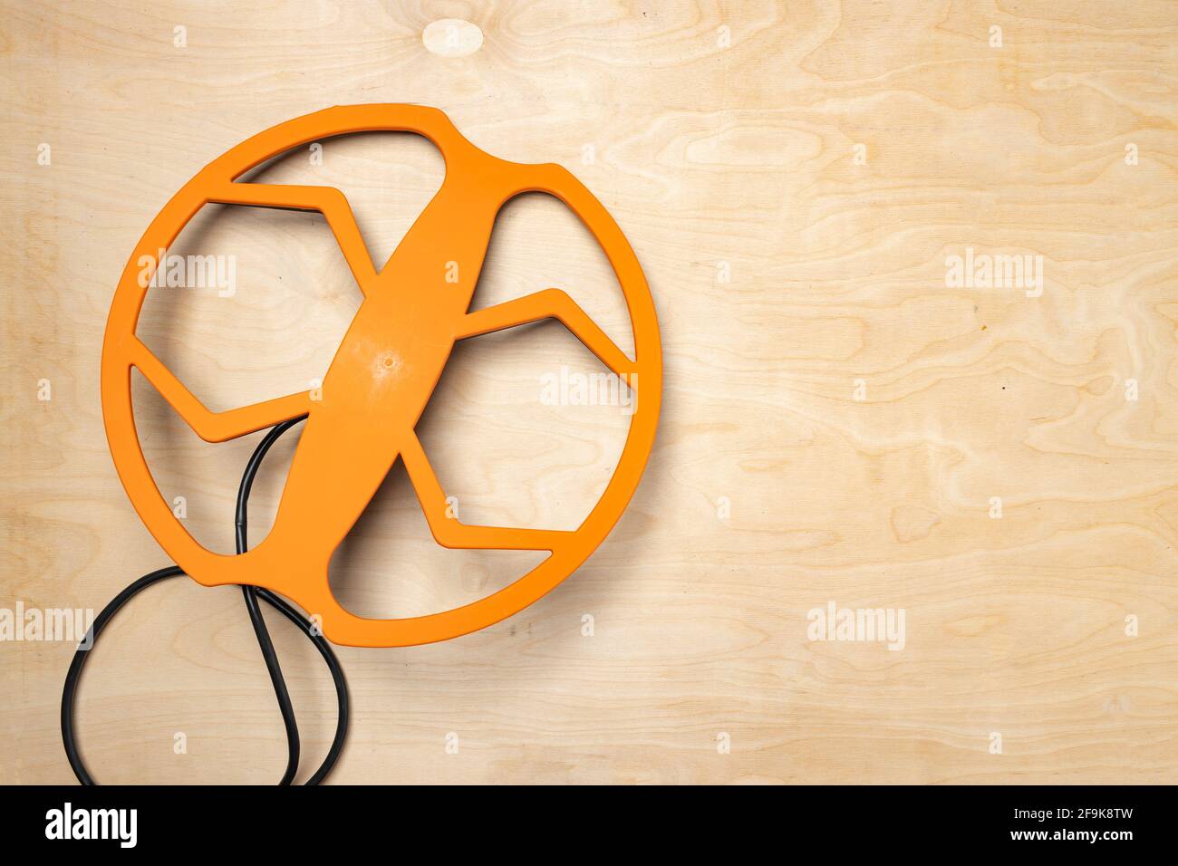 Search coil of the metal detector top view Stock Photo - Alamy