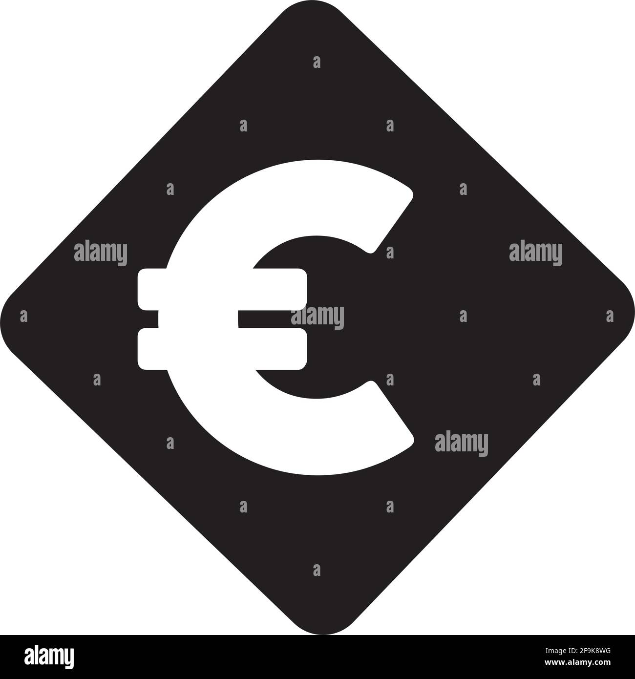 Euro icon vector currency symbol sign for for business and finance in a ...