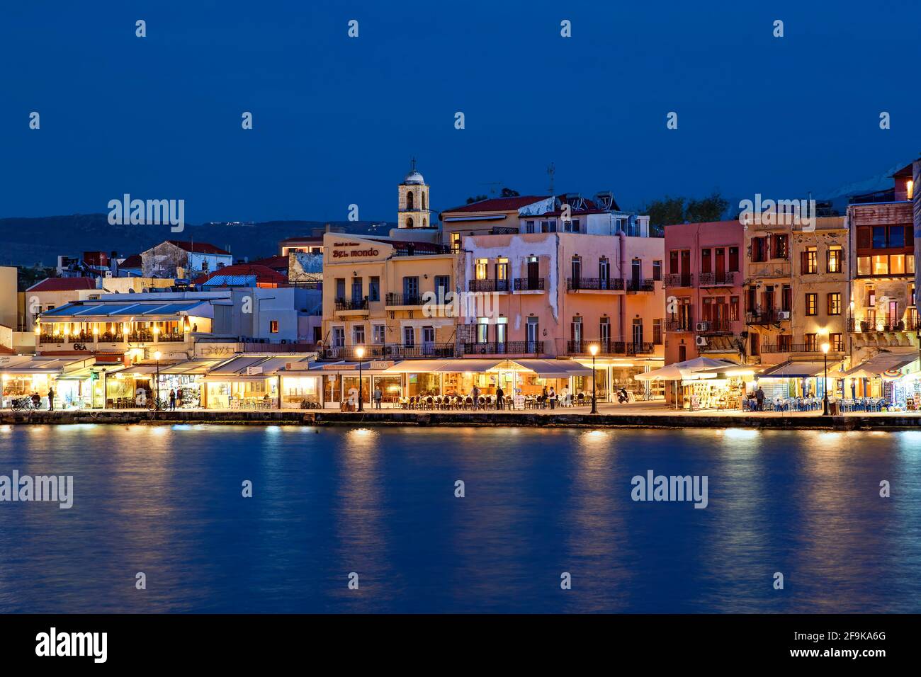 Harbour of chania at night hi-res stock photography and images - Alamy