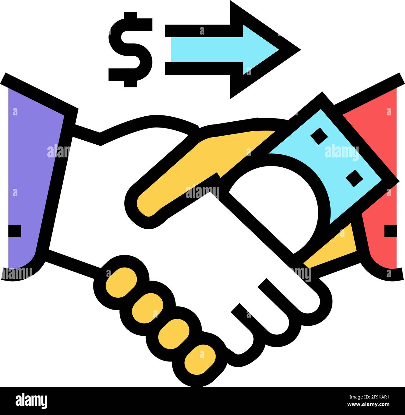 Corruption contract icon Cut Out Stock Images & Pictures - Alamy