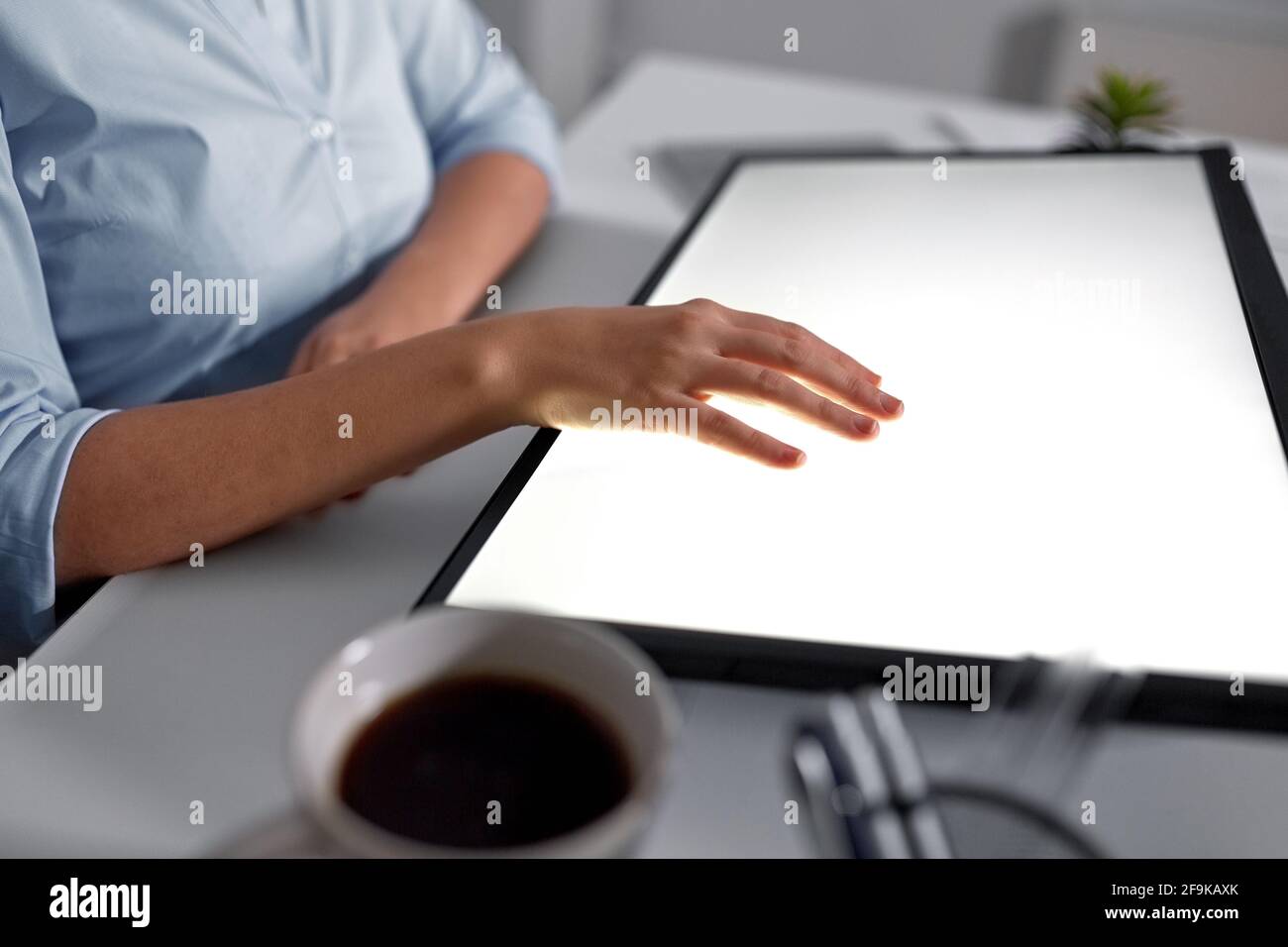 Hand on the light hi-res stock photography and images - Alamy
