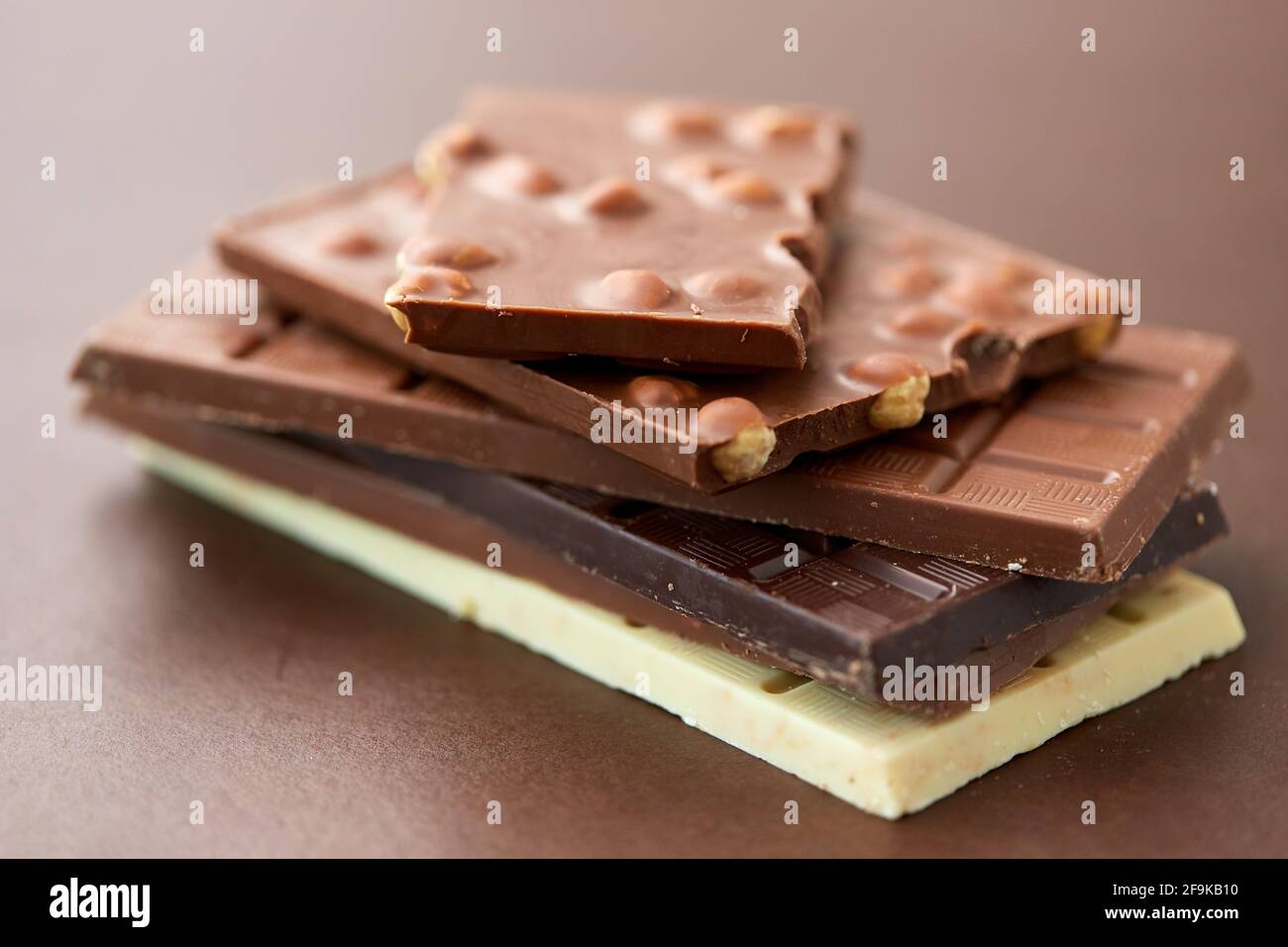 Different chocolate bars white hi-res stock photography and images - Alamy