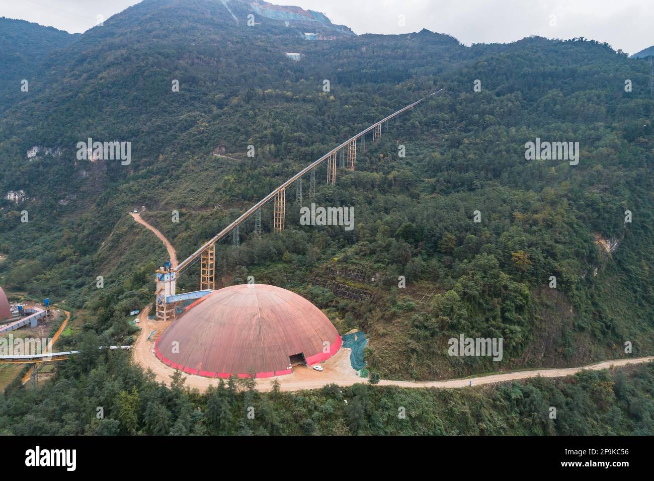 Aerial photography of a cement plant in Sichuan Province, China Stock ...