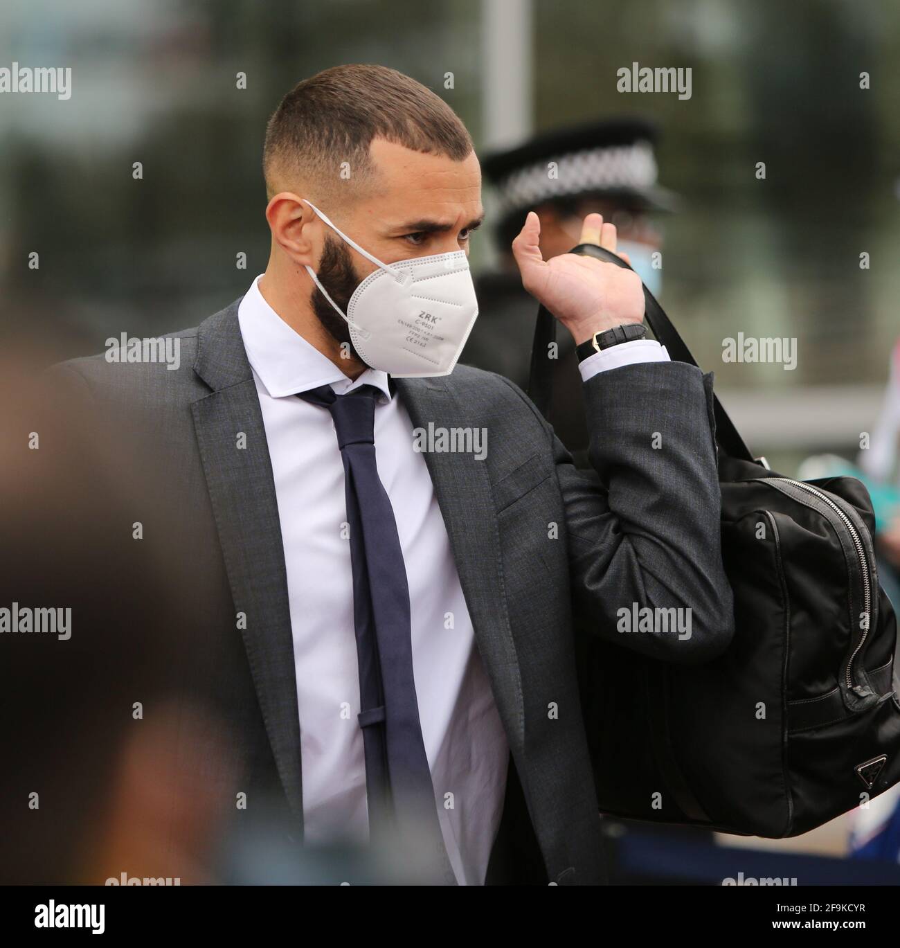 Liverpool real madrid fans arrive hi-res stock photography and images ...