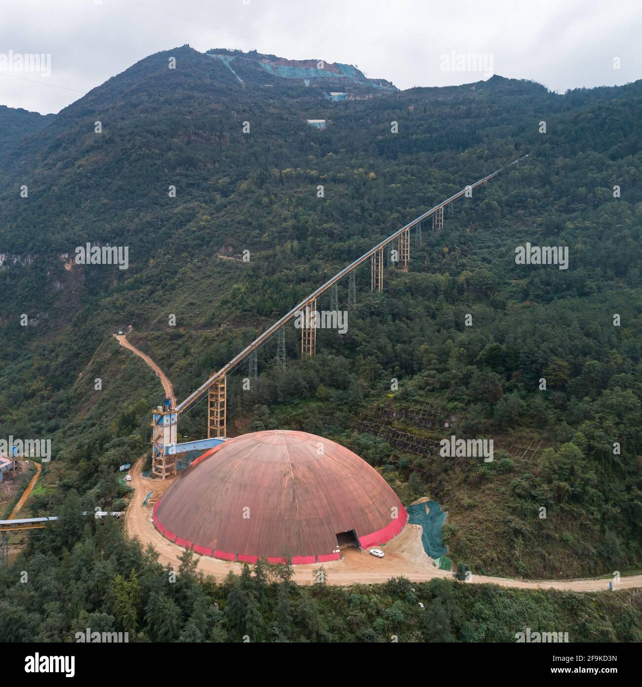 Aerial photography of a cement plant in Sichuan Province, China Stock ...