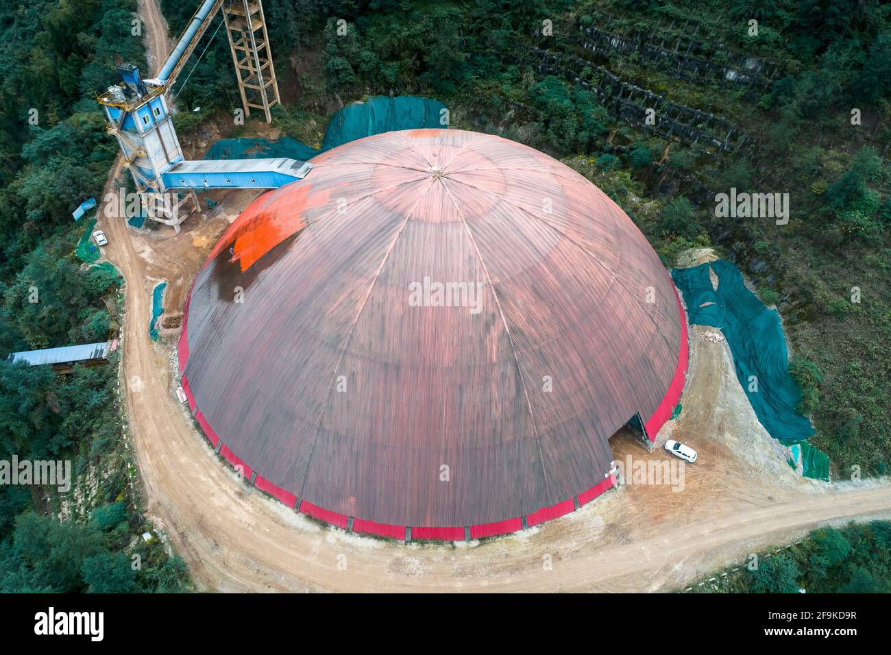 Aerial photography of a cement plant in Sichuan Province, China Stock ...
