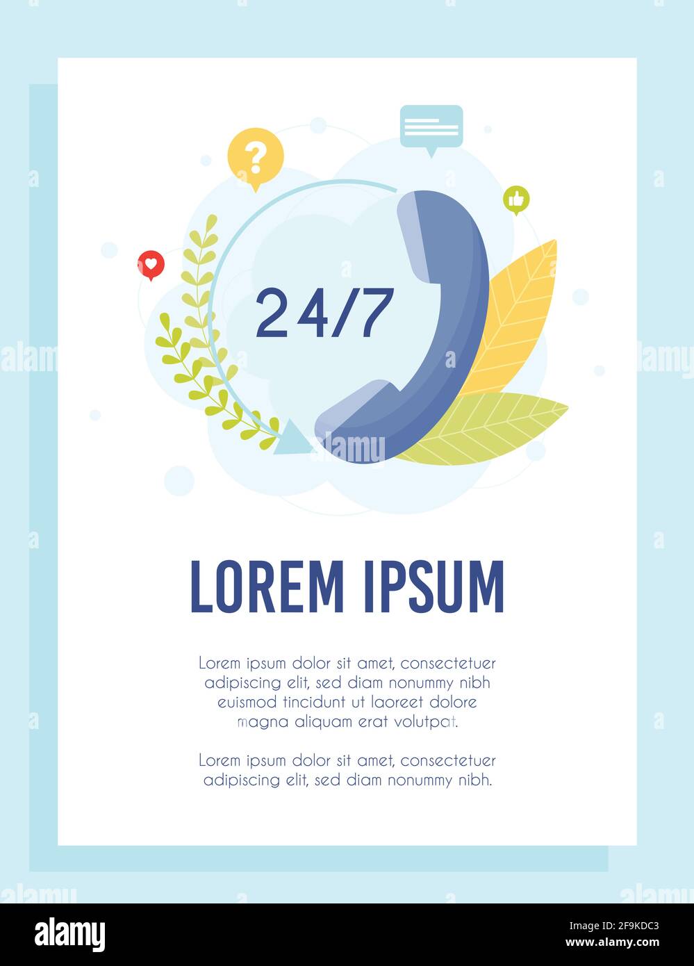 Customer support care helpline operator. Helpdesk flyer concept. Vector ...