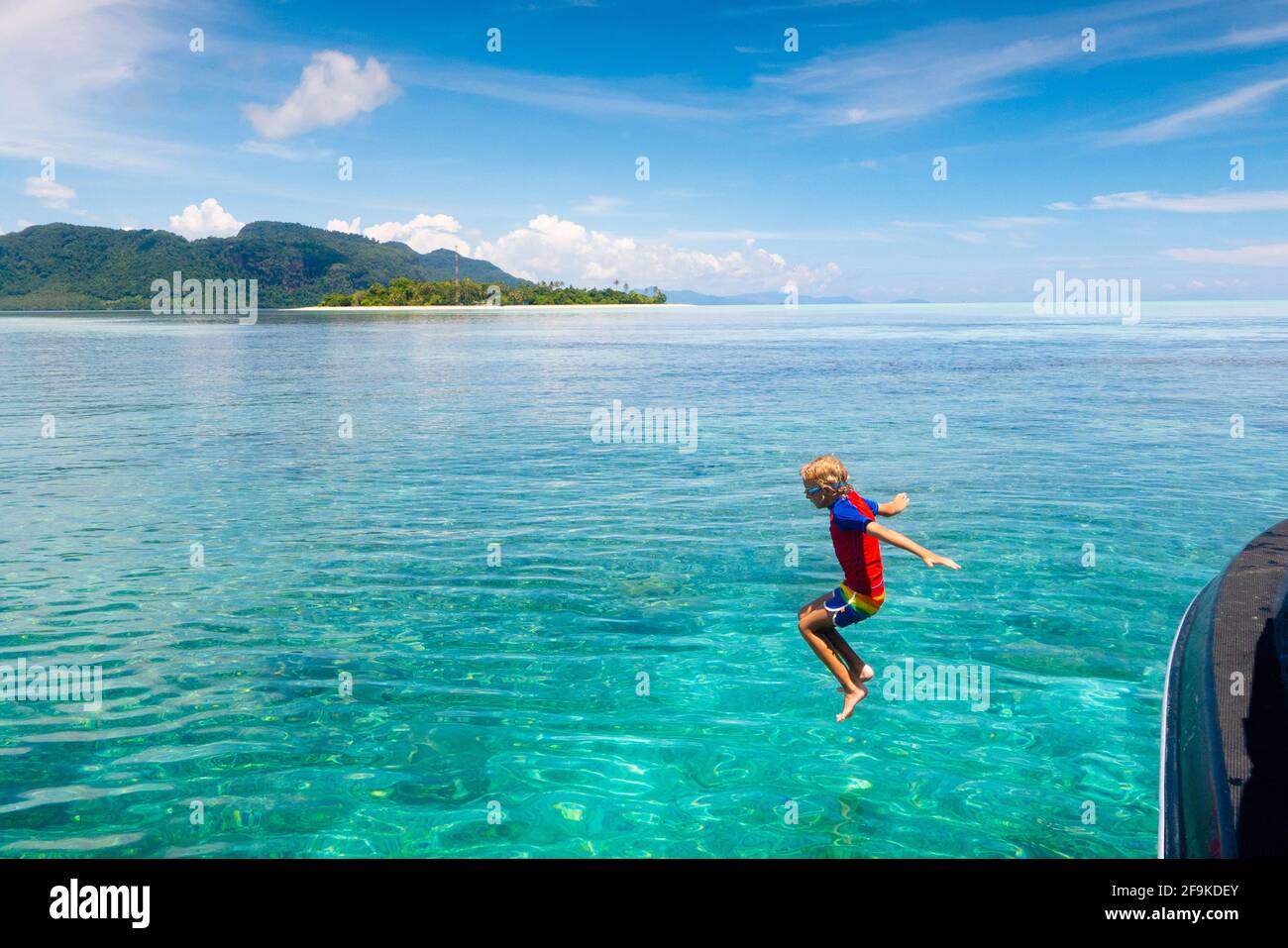 Children jump boat hi-res stock photography and images - Alamy