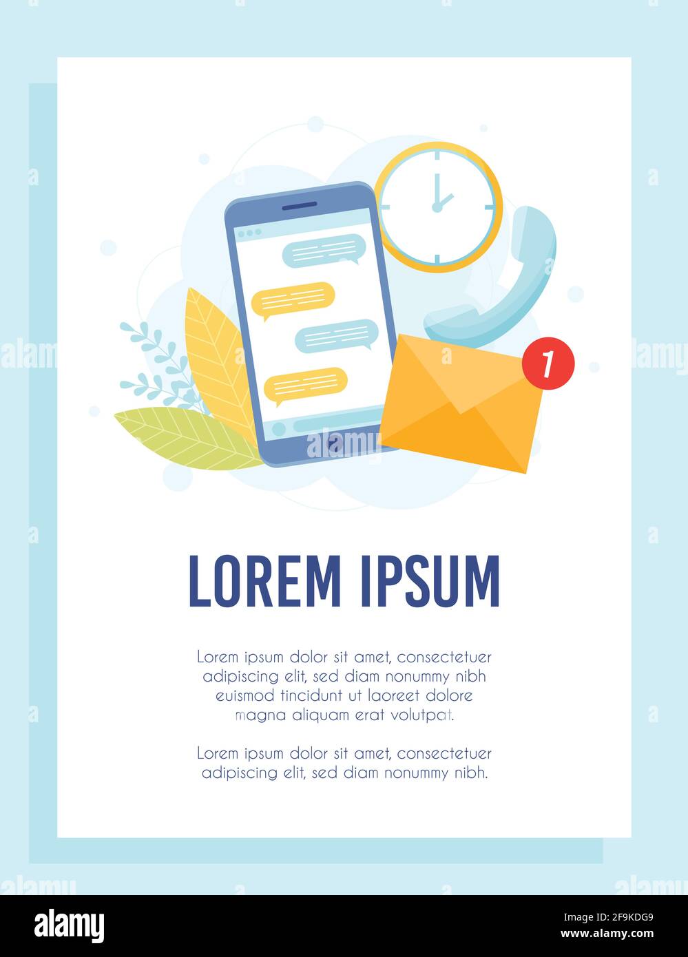 Customer support online help flyer concept. Vector Illustration Stock ...