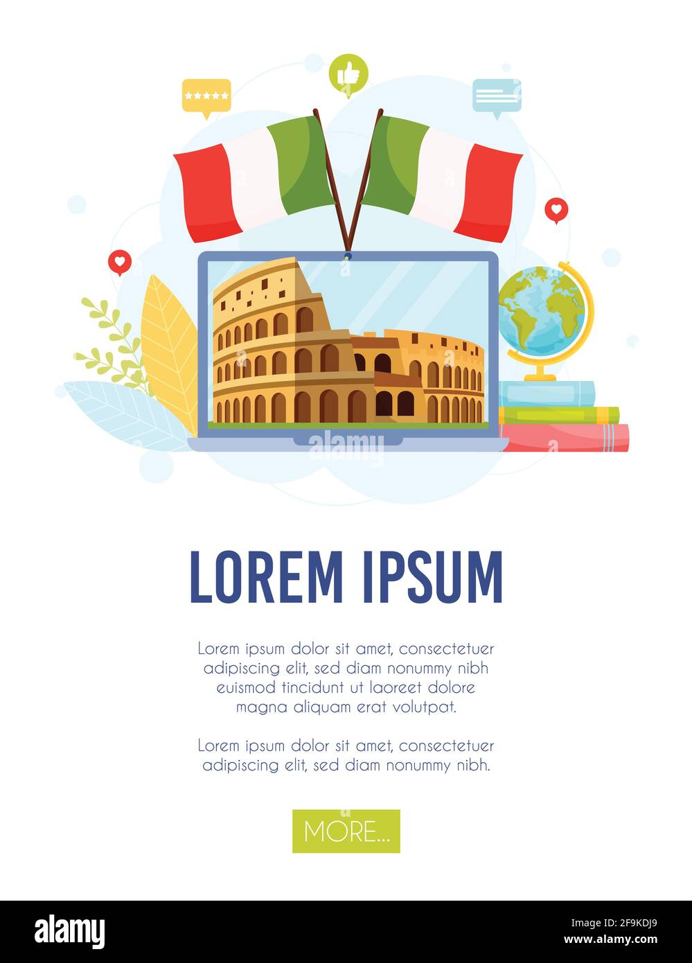 Learn about Italy concept. Vector illustration Stock Vector Image & Art ...