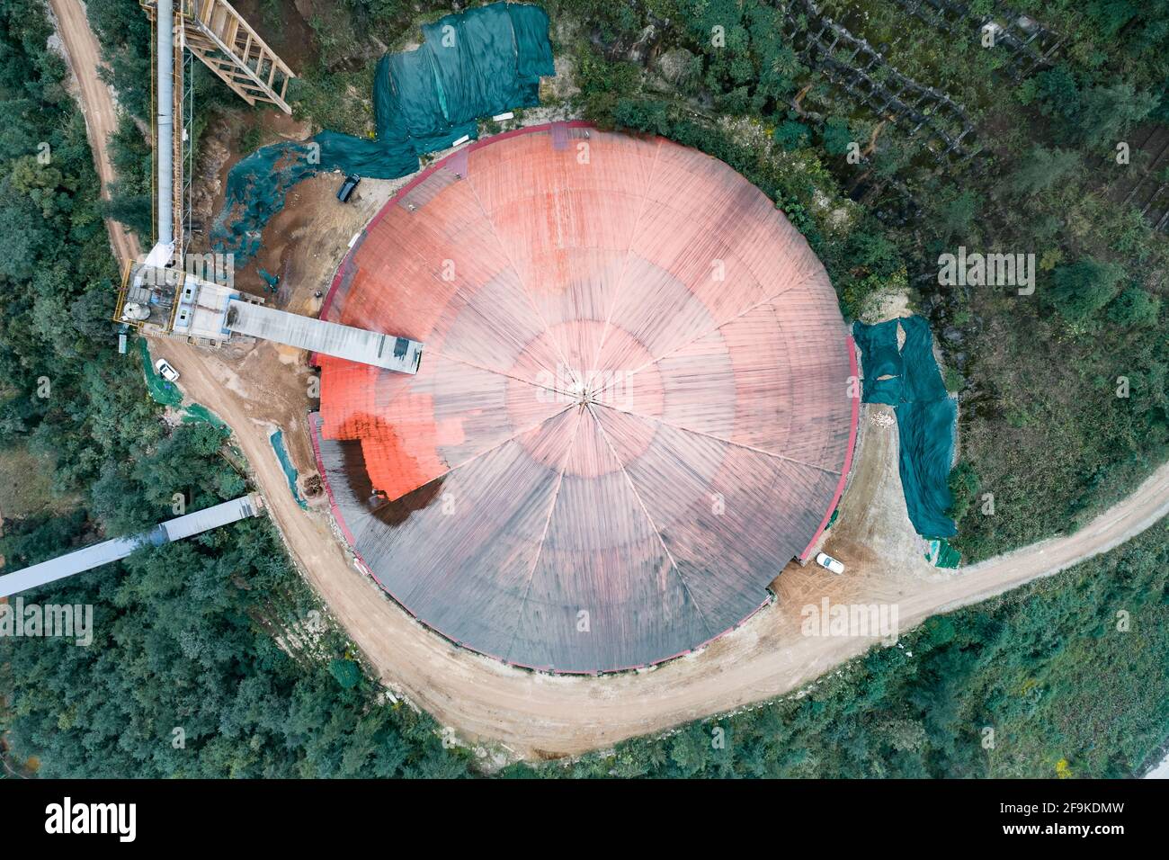 Aerial photography of a cement plant in Sichuan Province, China Stock ...