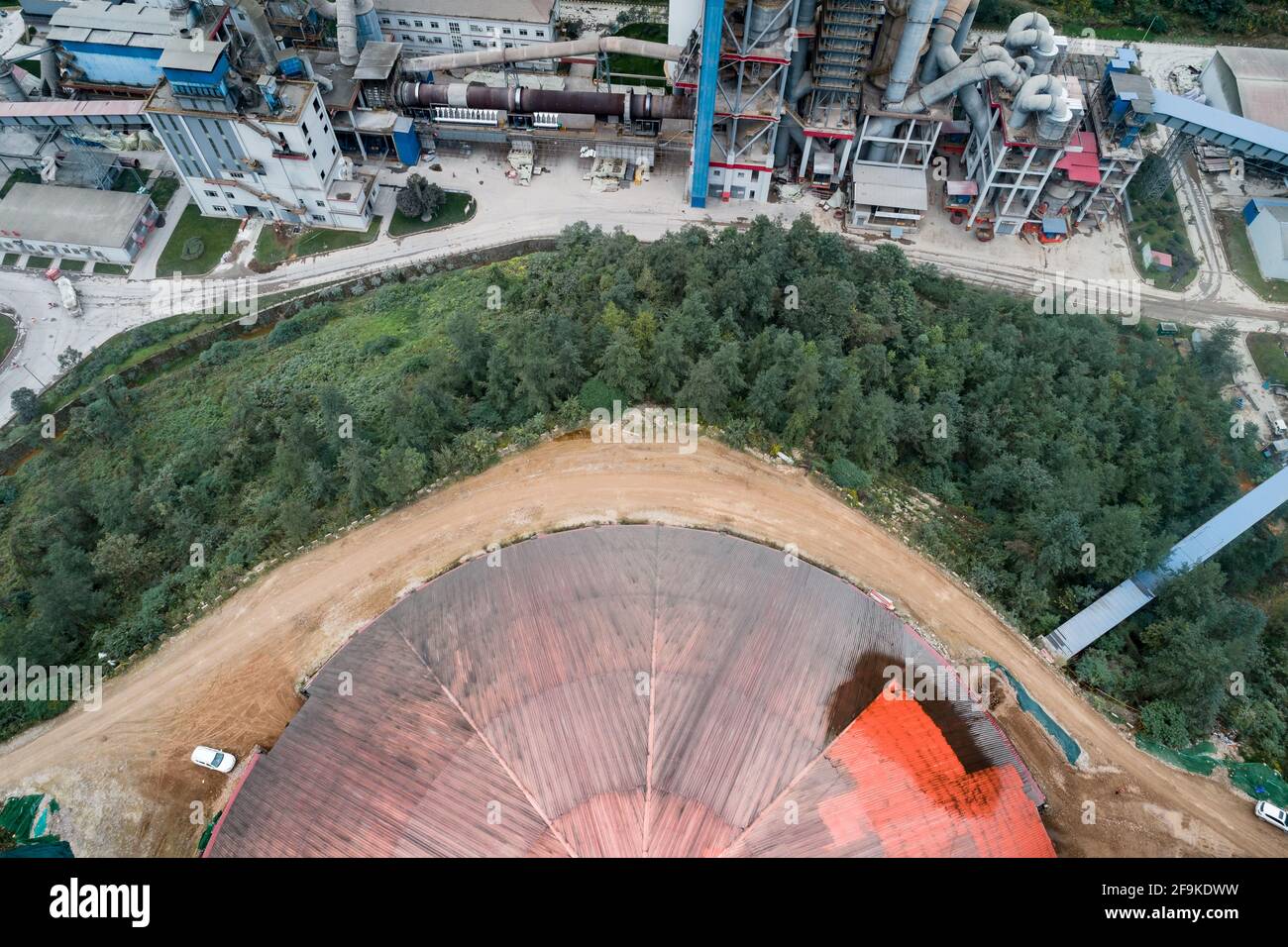 Aerial photography of a cement plant in Sichuan Province, China Stock ...