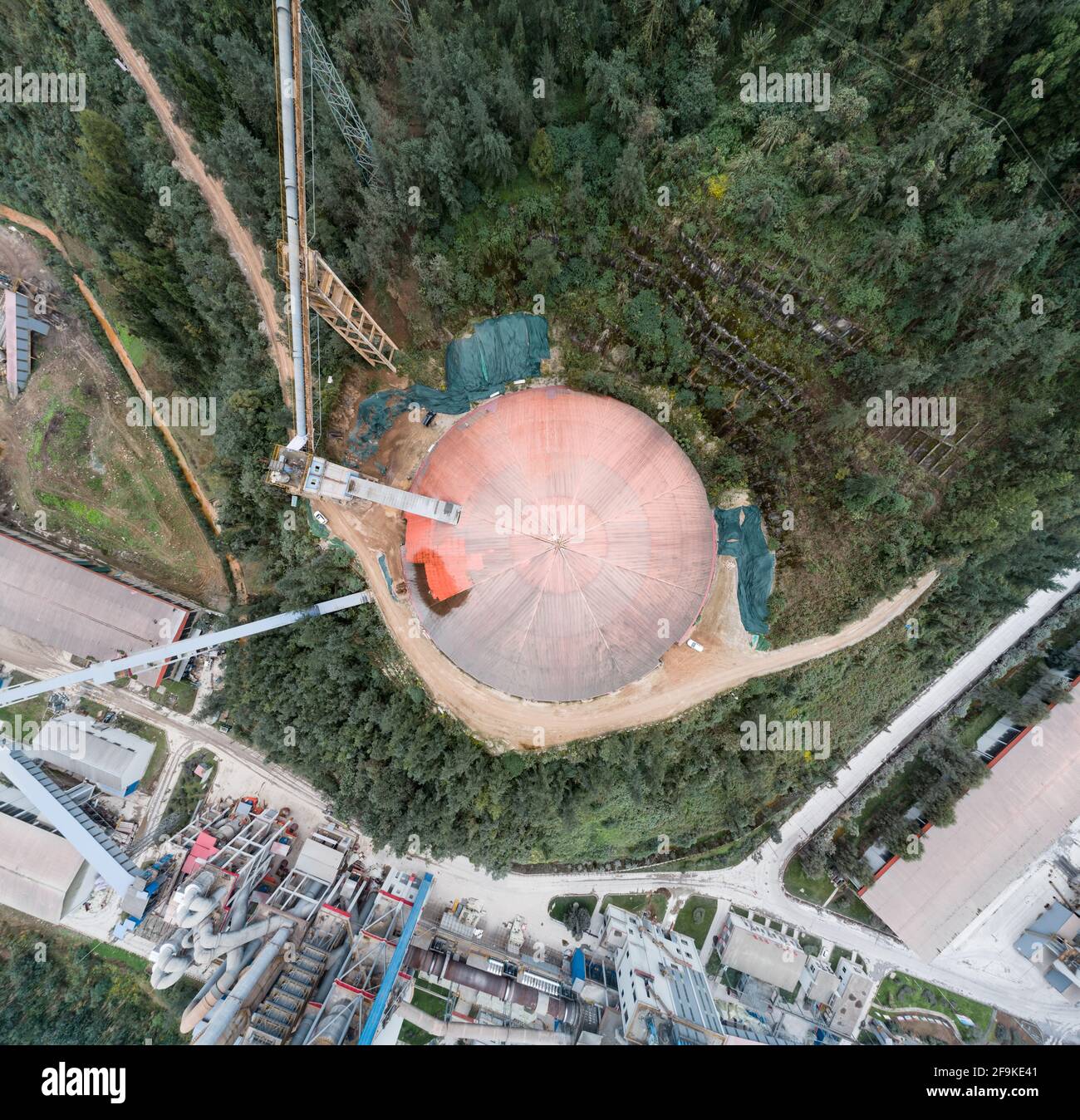 Aerial photography of a cement plant in Sichuan Province, China Stock ...