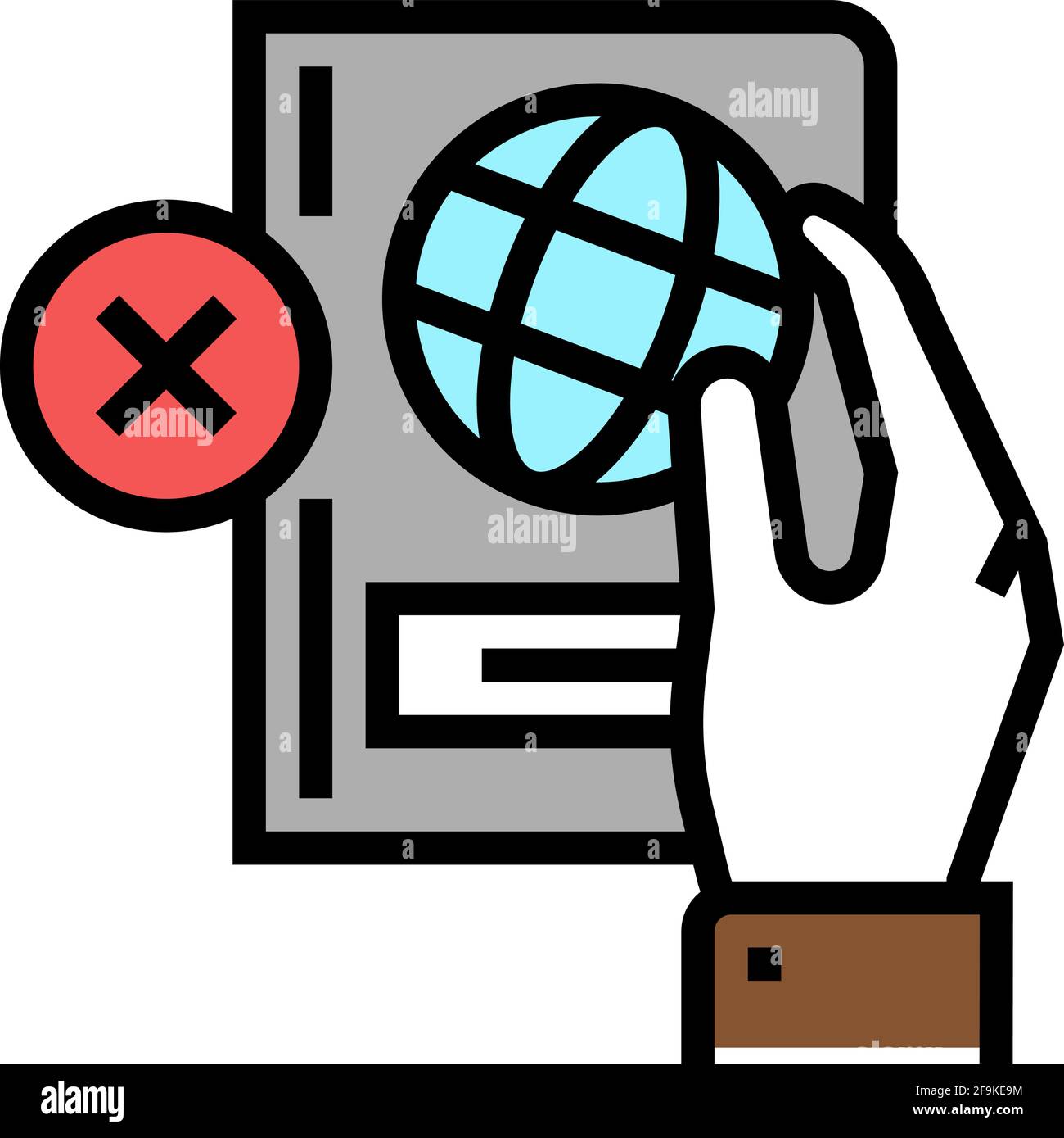 lost passport document refugee color icon vector illustration Stock ...