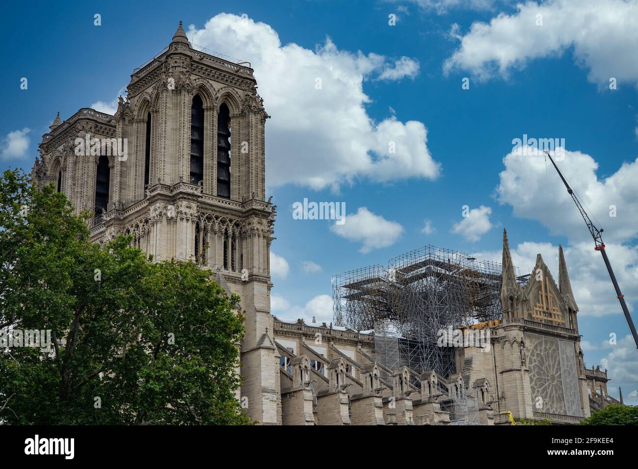 Reconstruction And Restoration Of Notre Dame Cathedral Church In Paris