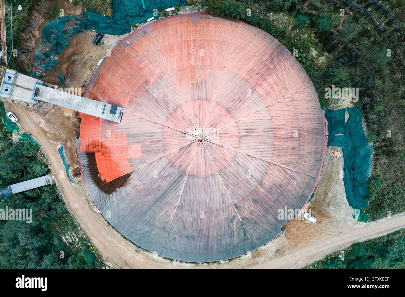 Aerial photography of a cement plant in Sichuan Province, China Stock ...