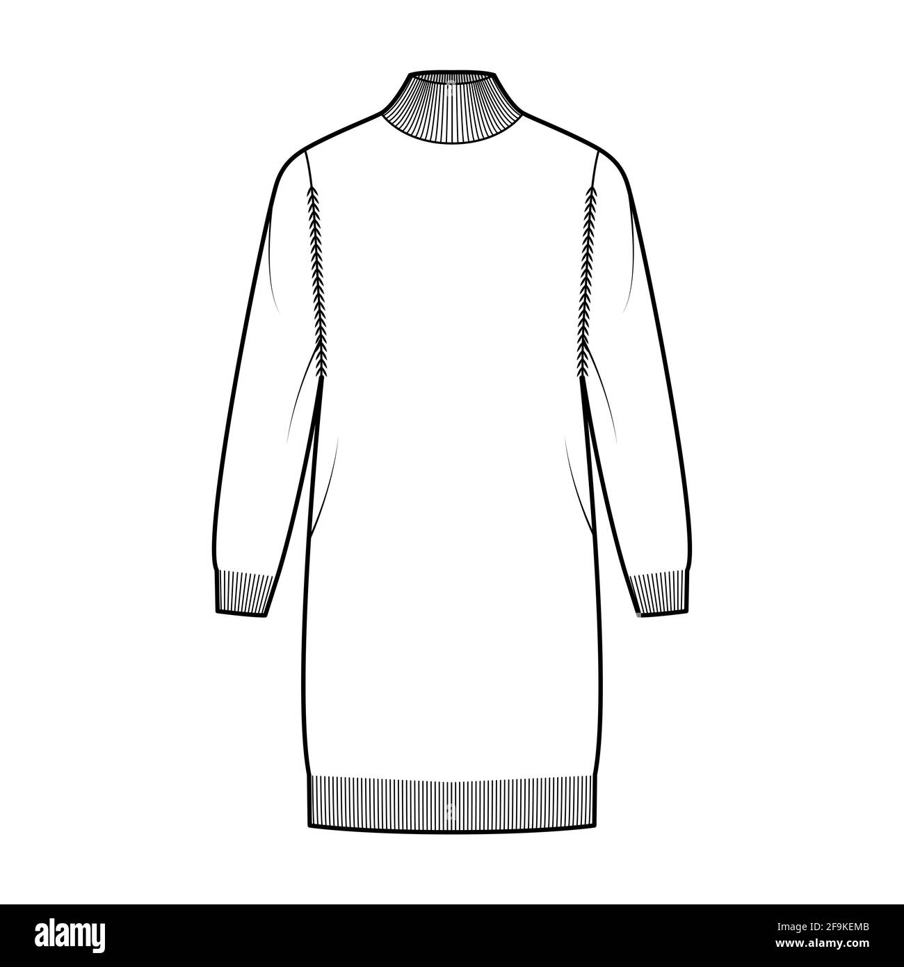 Woolen jumper woman Stock Vector Images - Alamy