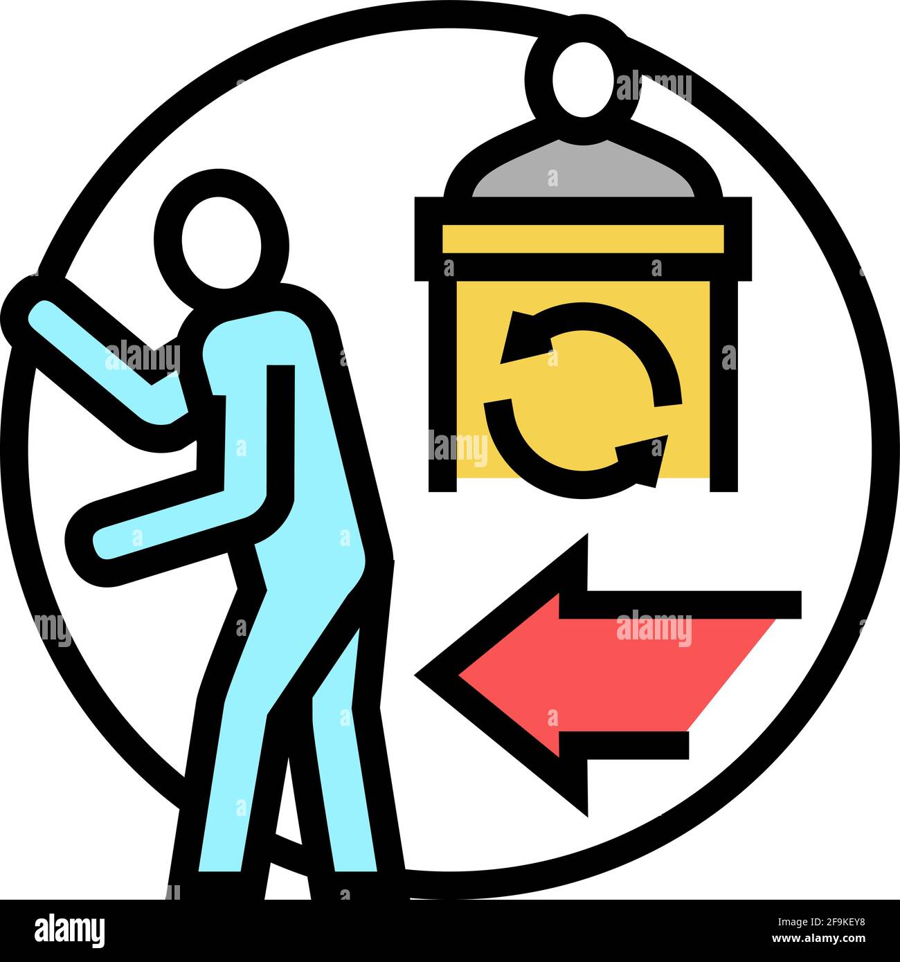 political persecution refugee color icon vector illustration Stock ...