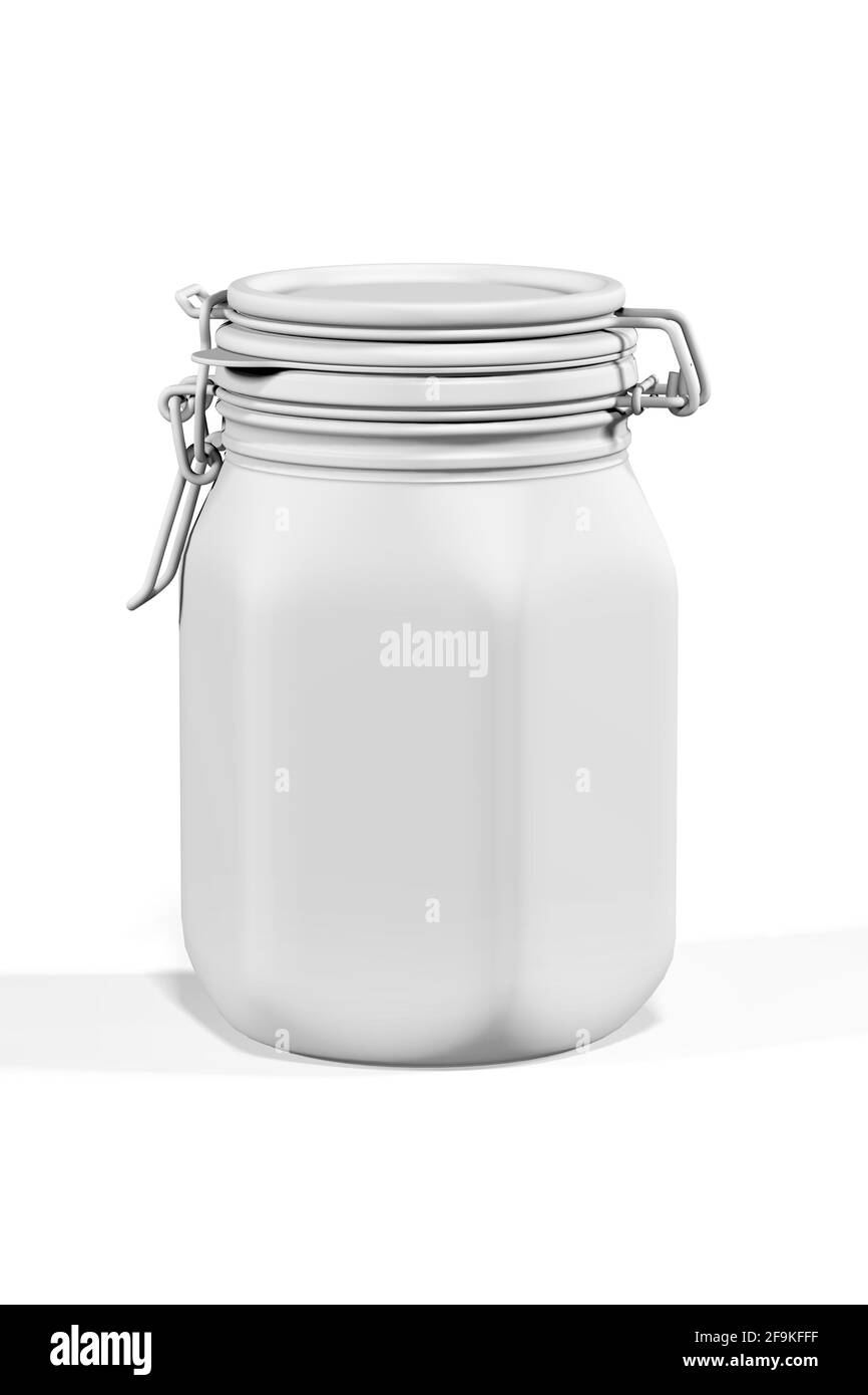 Jar mockup isolated on white background - 3d render Stock Photo - Alamy