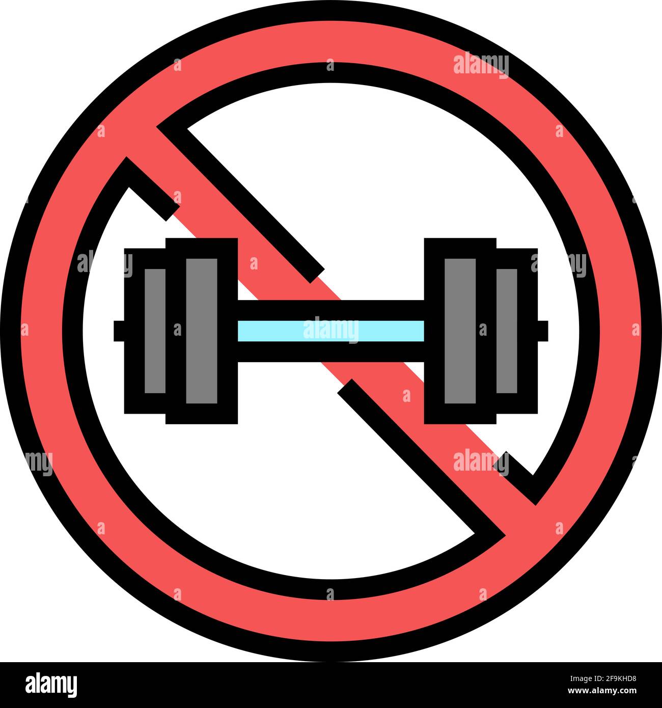 contraindicated load color icon vector illustration Stock Vector Image ...