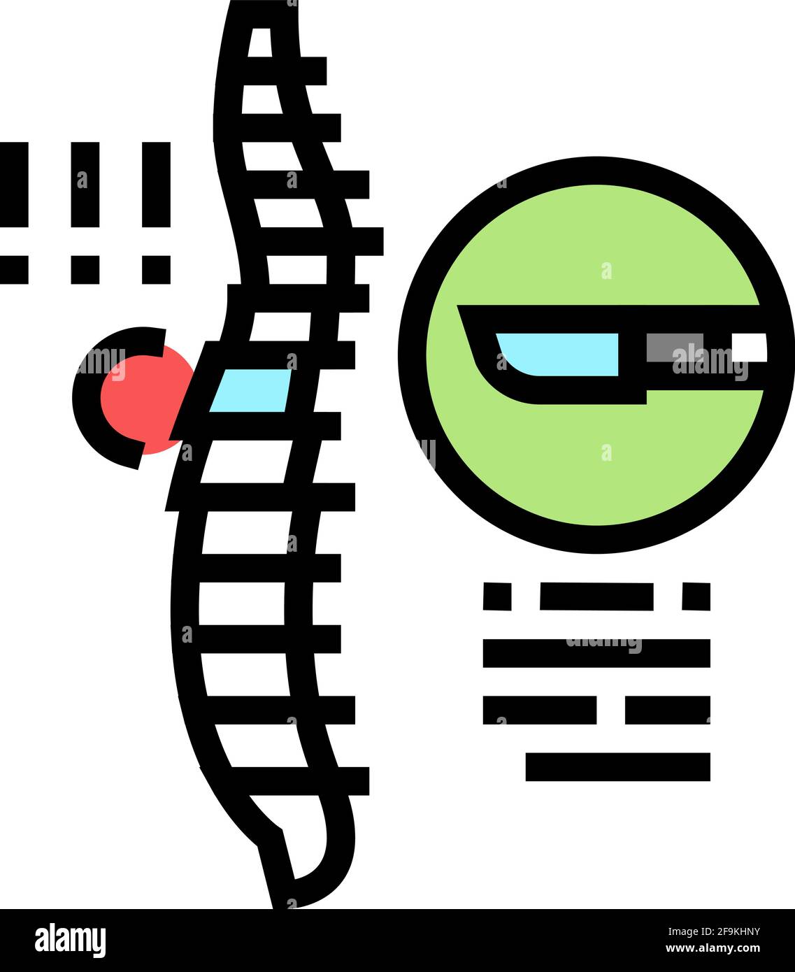 Surgery Scoliosis Color Icon Vector Illustration Stock Vector Image