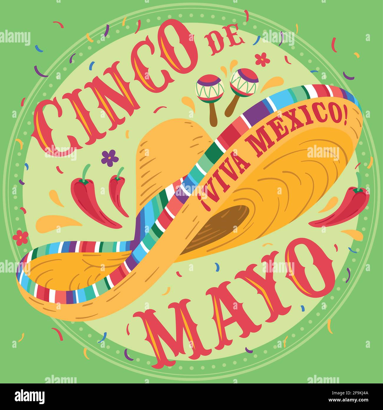 Traditional mexican hat. Cinco de mayo poster - Vector Stock Vector ...