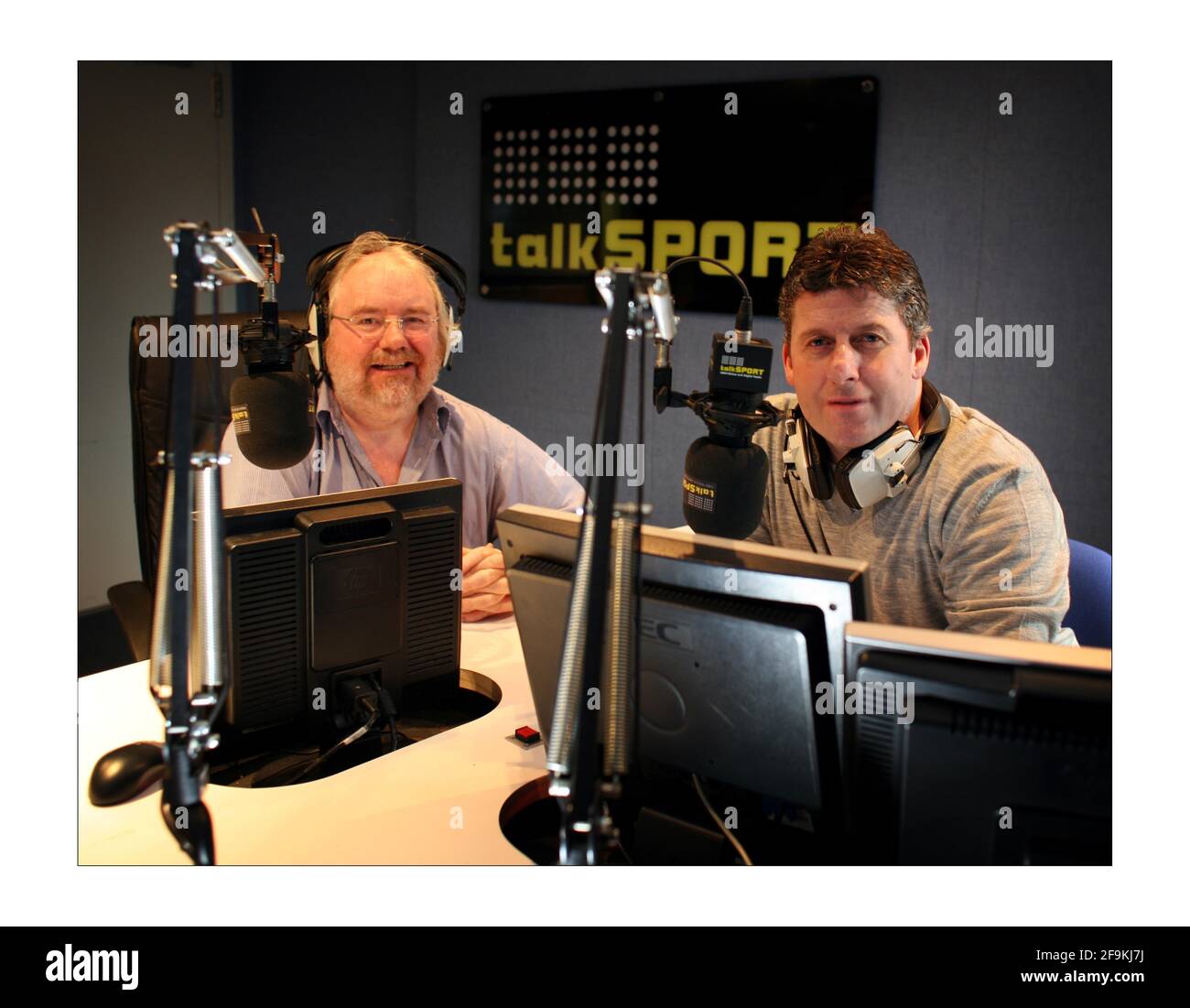Talk Sport.... presenters Mike Parry and Andy Townsend.photograph by ...