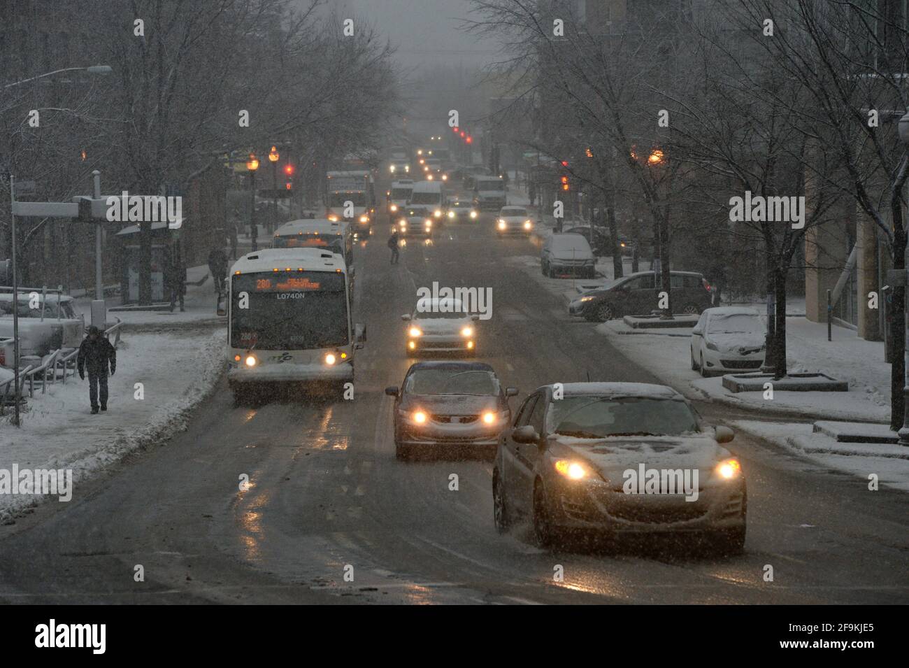 winter scene in Quebec city Stock Photo - Alamy