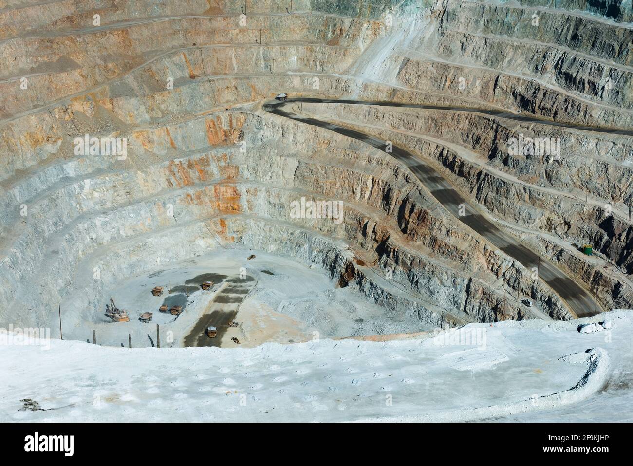 View from above of an open-pit copper mine in Peru Stock Photo - Alamy