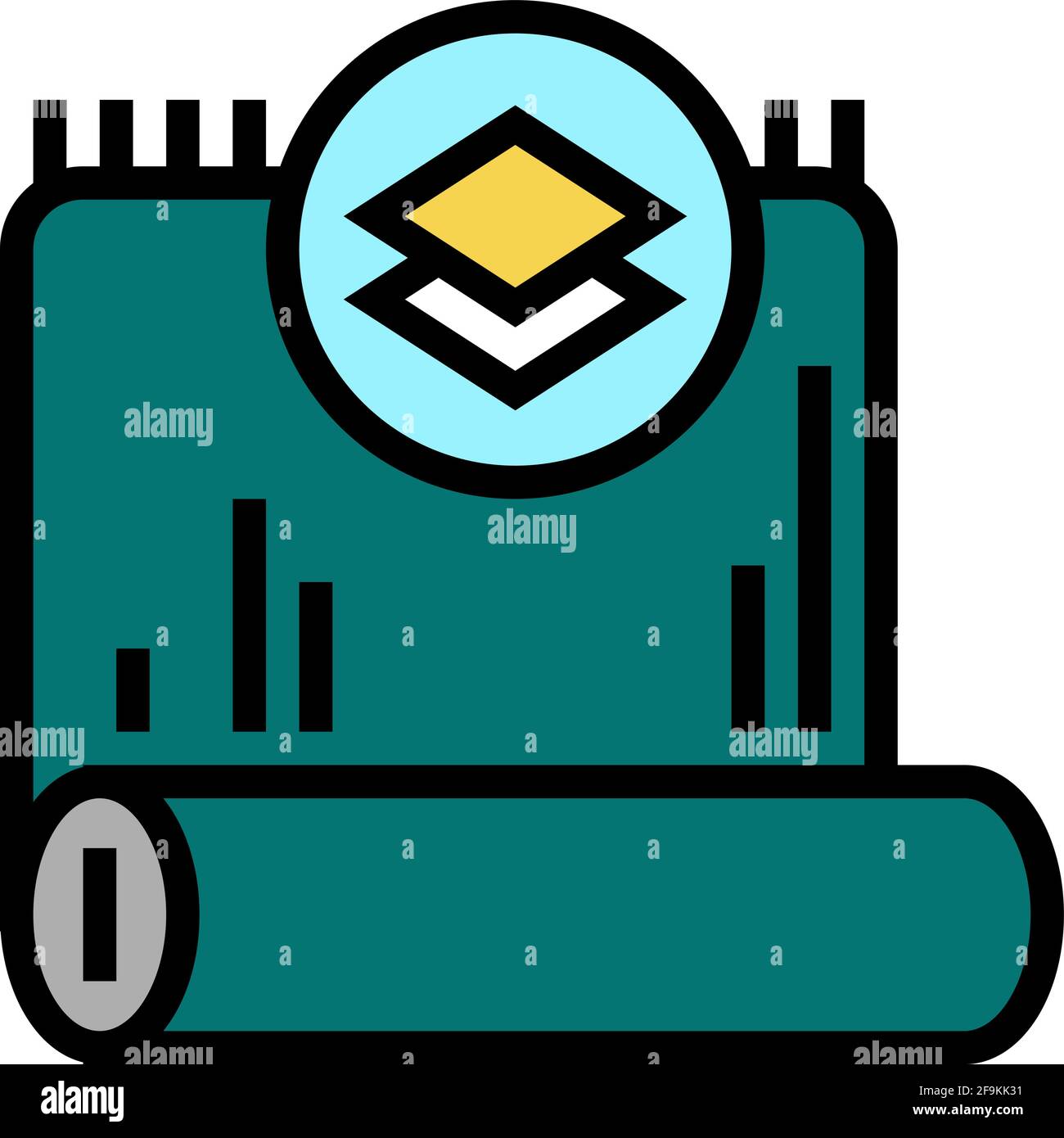 silk textile color icon vector illustration Stock Vector Image & Art ...