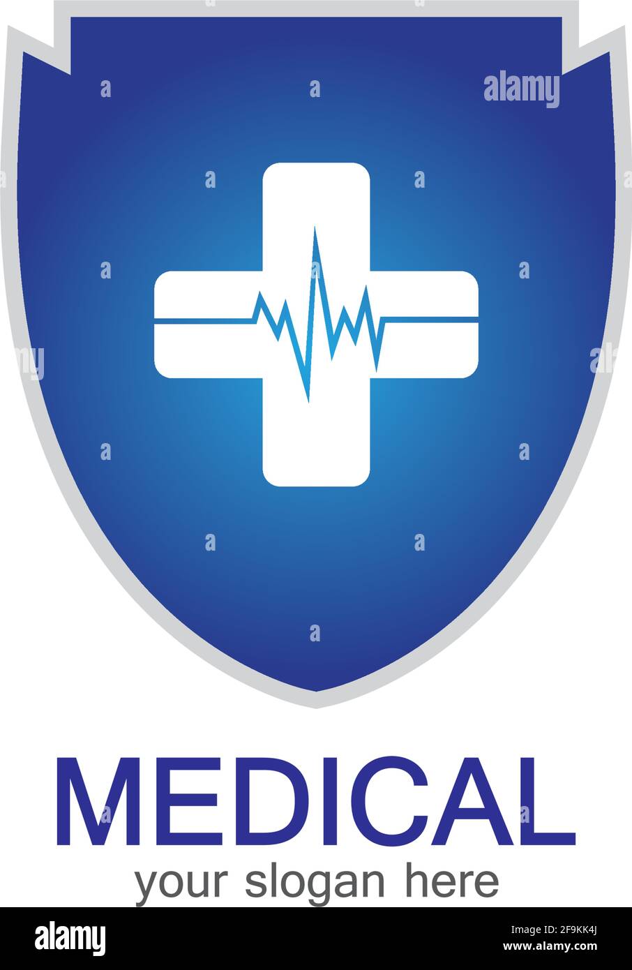 Shield icon with Medical pharmacy Isolated on White Background Stock ...